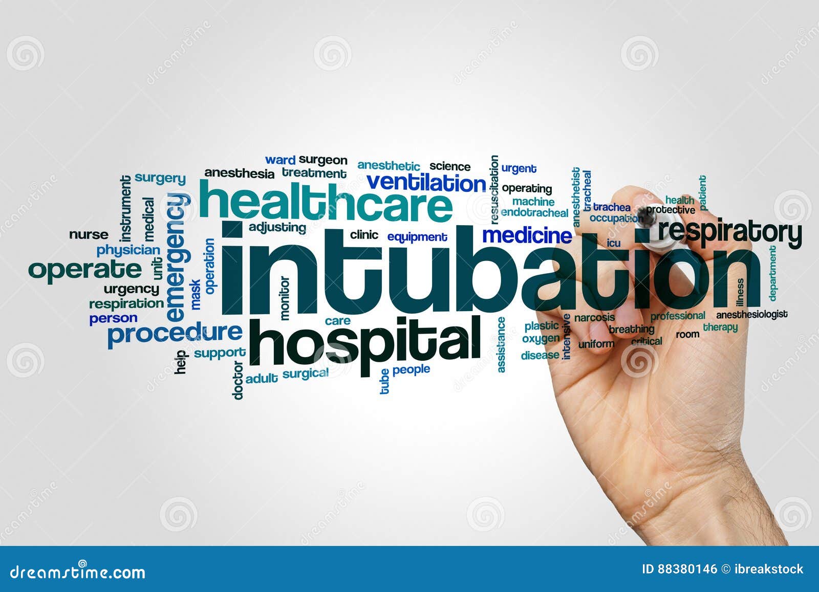 Intubation word cloud stock photo. Image of care, mask - 88380146