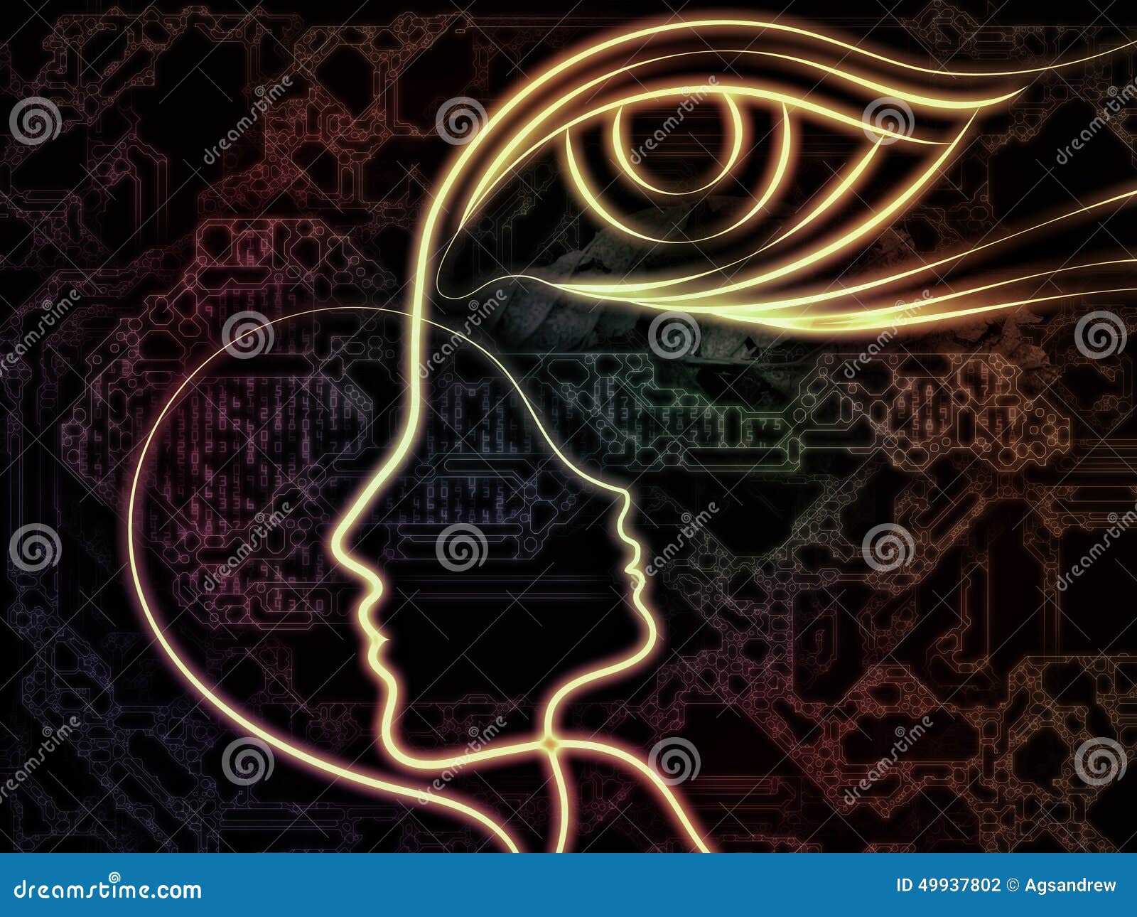 Intuición stock de ilustración. Ilustración de humano - 49937802