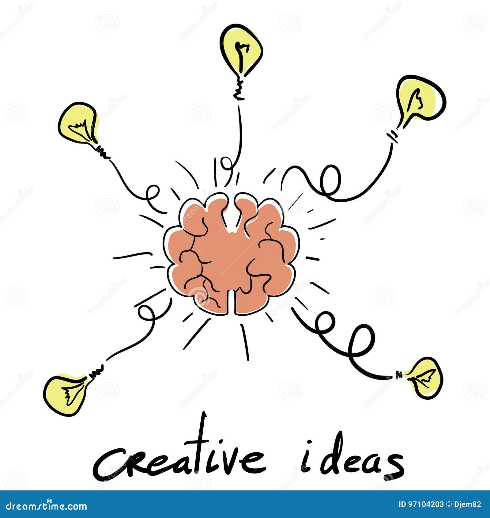 Intuition abstract concept stock vector. Illustration of genius - 97104203