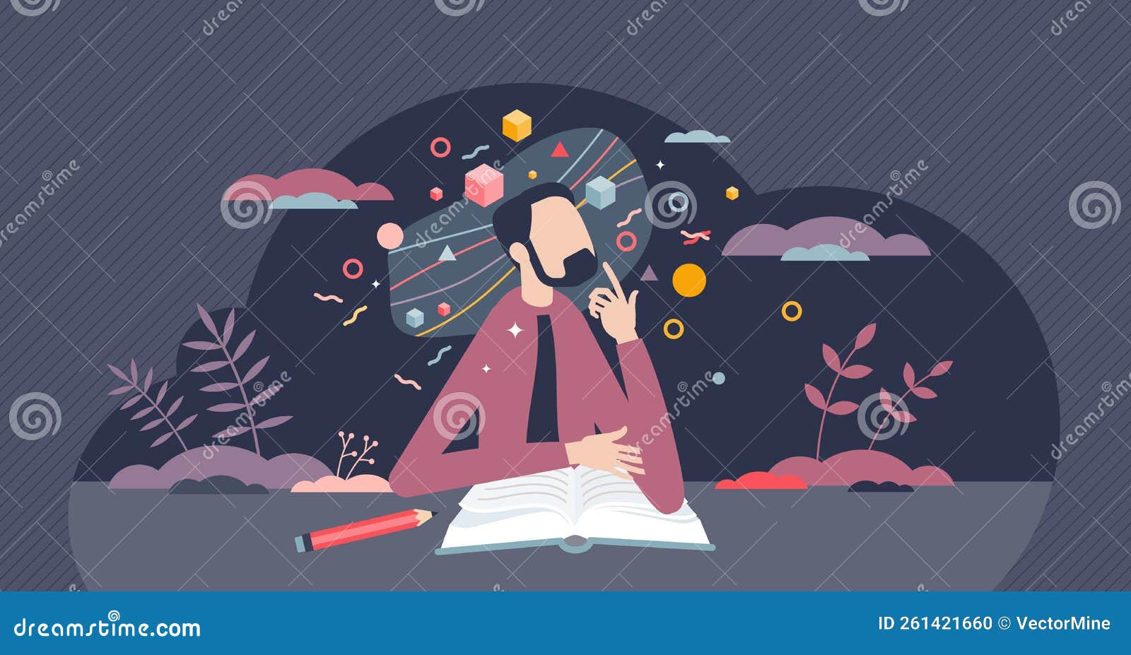 Intuition Knowledge And Smart Mind Thinking Process Tiny Person Concept ...