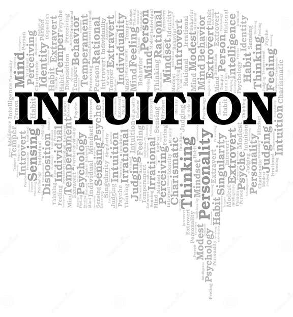 Intuition Typography Word Cloud Create with the Text only. Stock ...