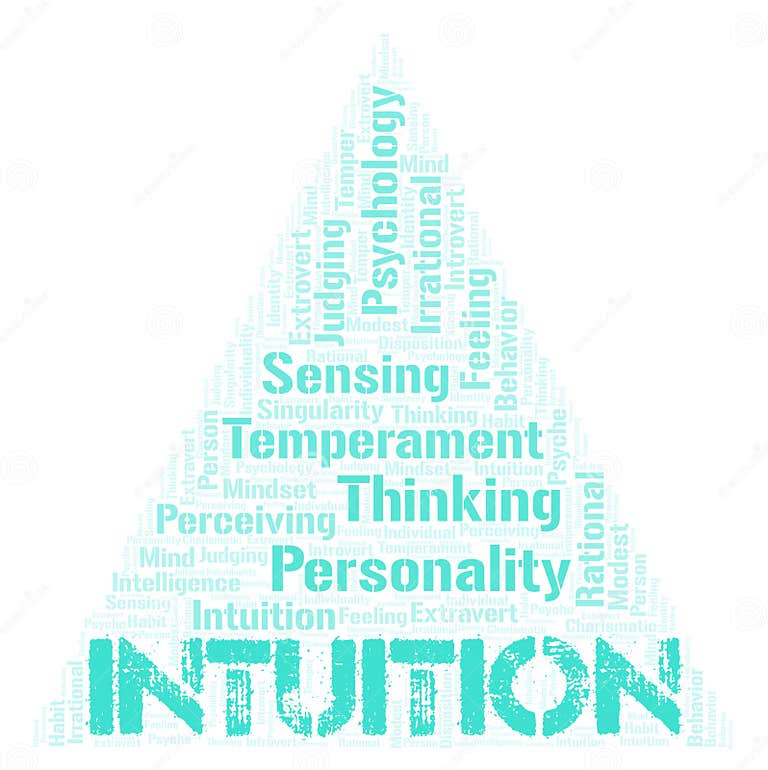 Intuition Typography Word Cloud Create with the Text only. Stock ...
