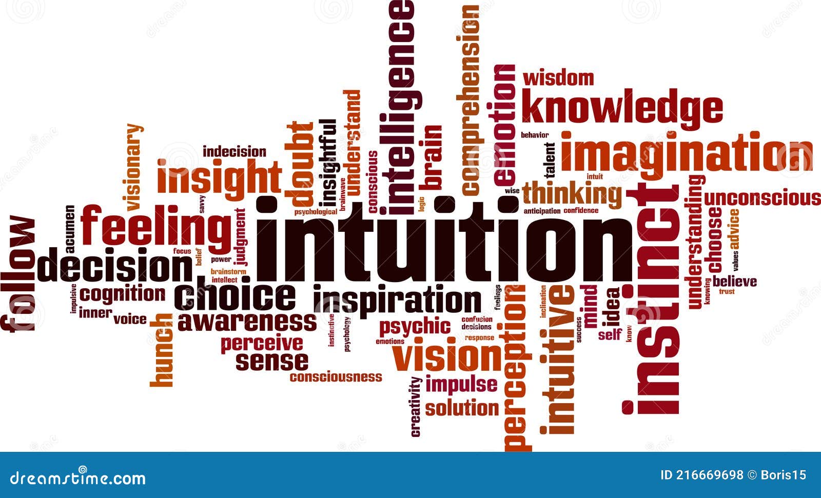 Intuition word cloud stock vector. Illustration of hunch - 216669698