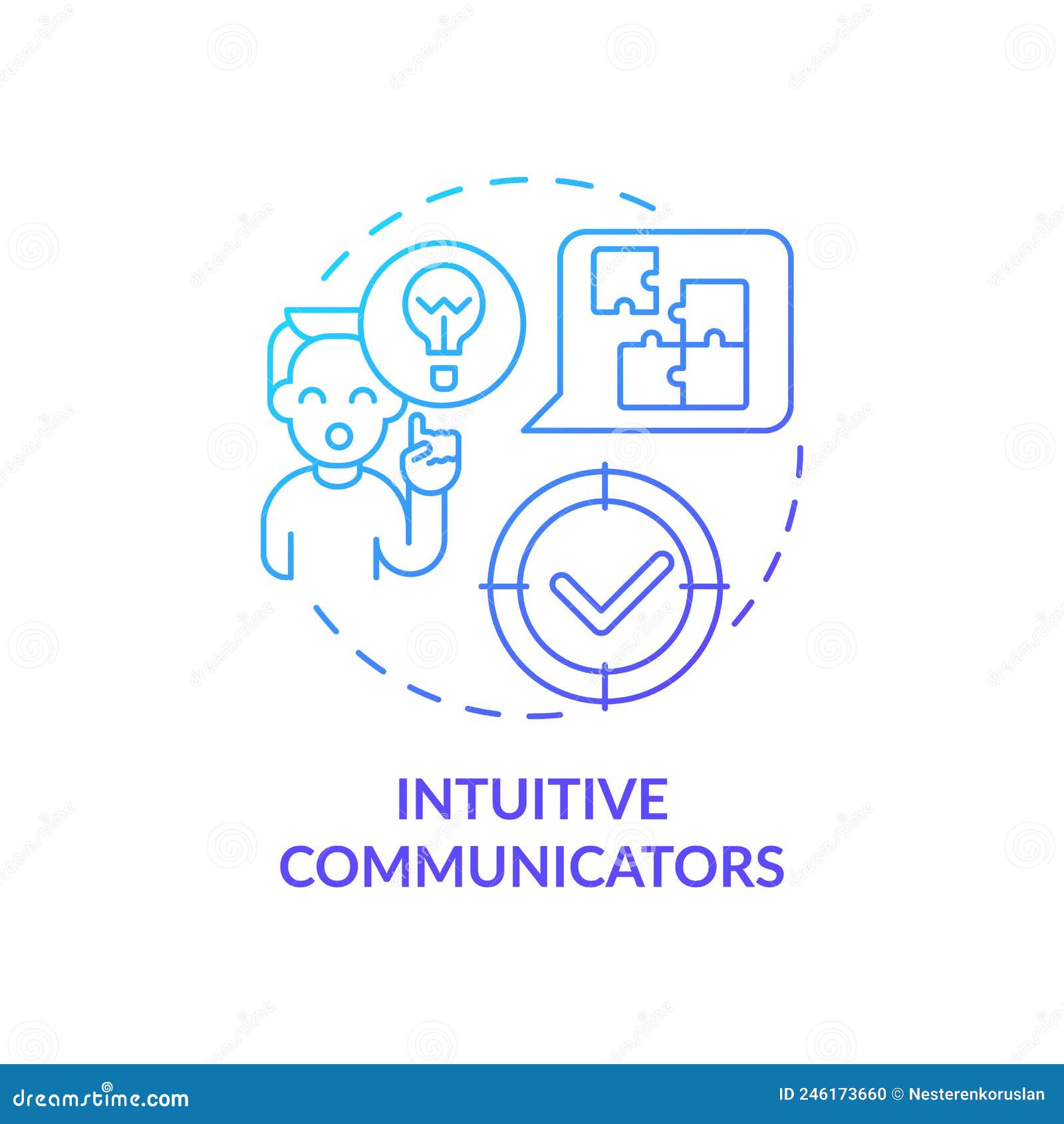 Intuitive Communicators Blue Gradient Concept Icon Stock Vector ... Intuitive Communicators Blue Gradient Concept Icon Stock Vector ...