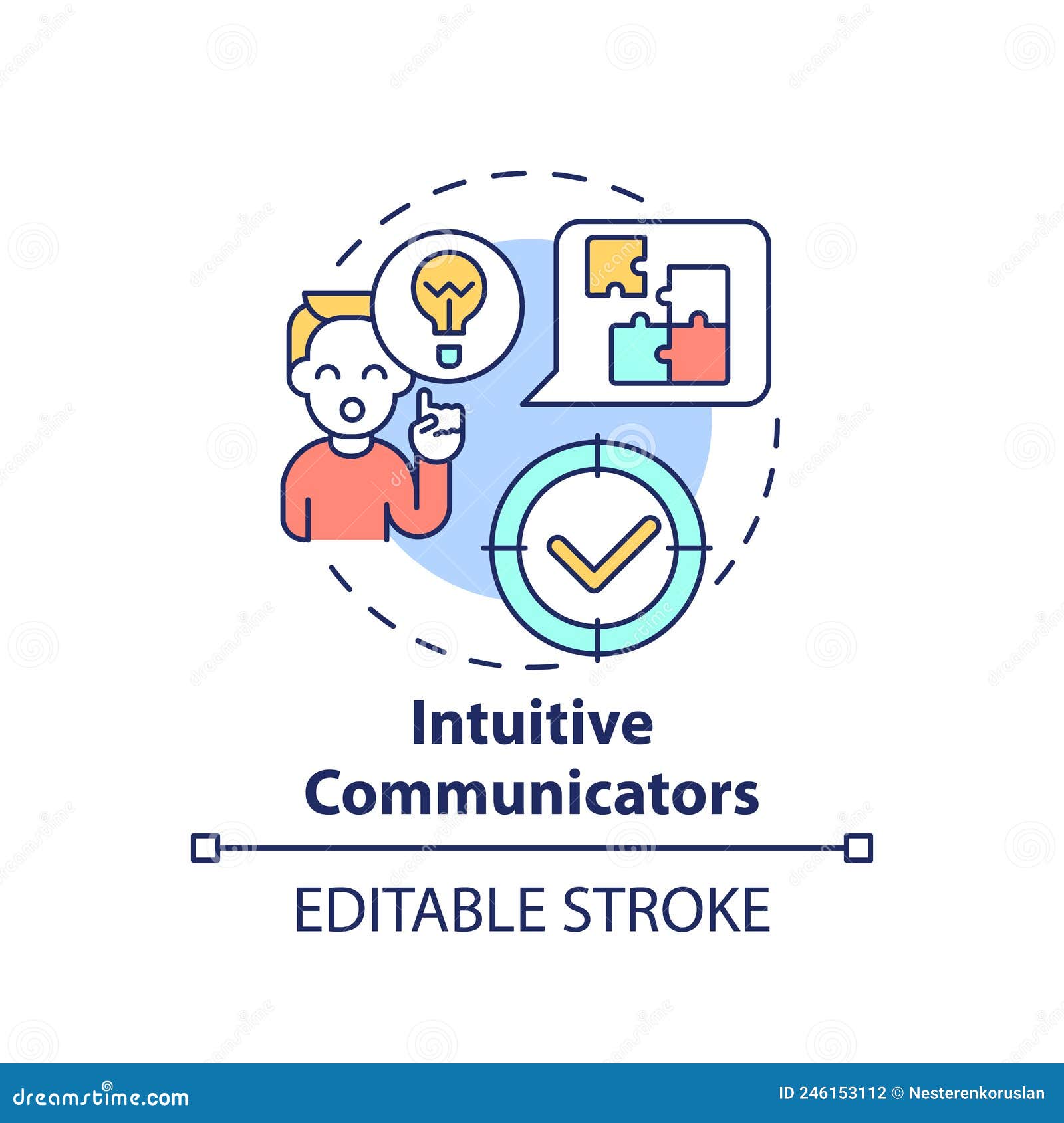 Intuitive Communicators Blue Gradient Concept Icon Vector Illustration ... Intuitive Communicators Blue Gradient Concept Icon Vector Illustration ...