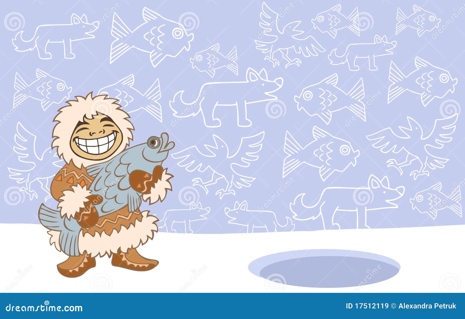 Inuit stock vector. Illustration of drawing, glee, cartoon - 17512119