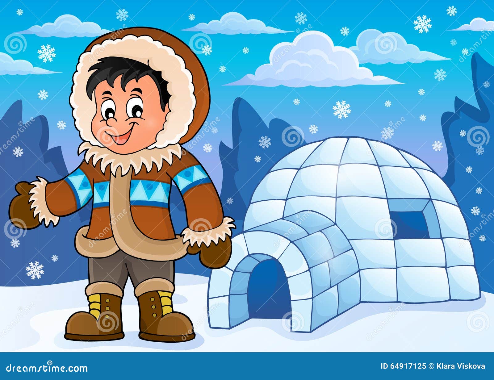 Inuit theme image 2 stock vector. Illustration of clothes - 64917125