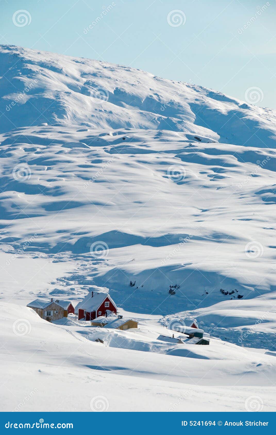 Inuit village stock photo. Image of winter, sermilik, arctic - 5241694