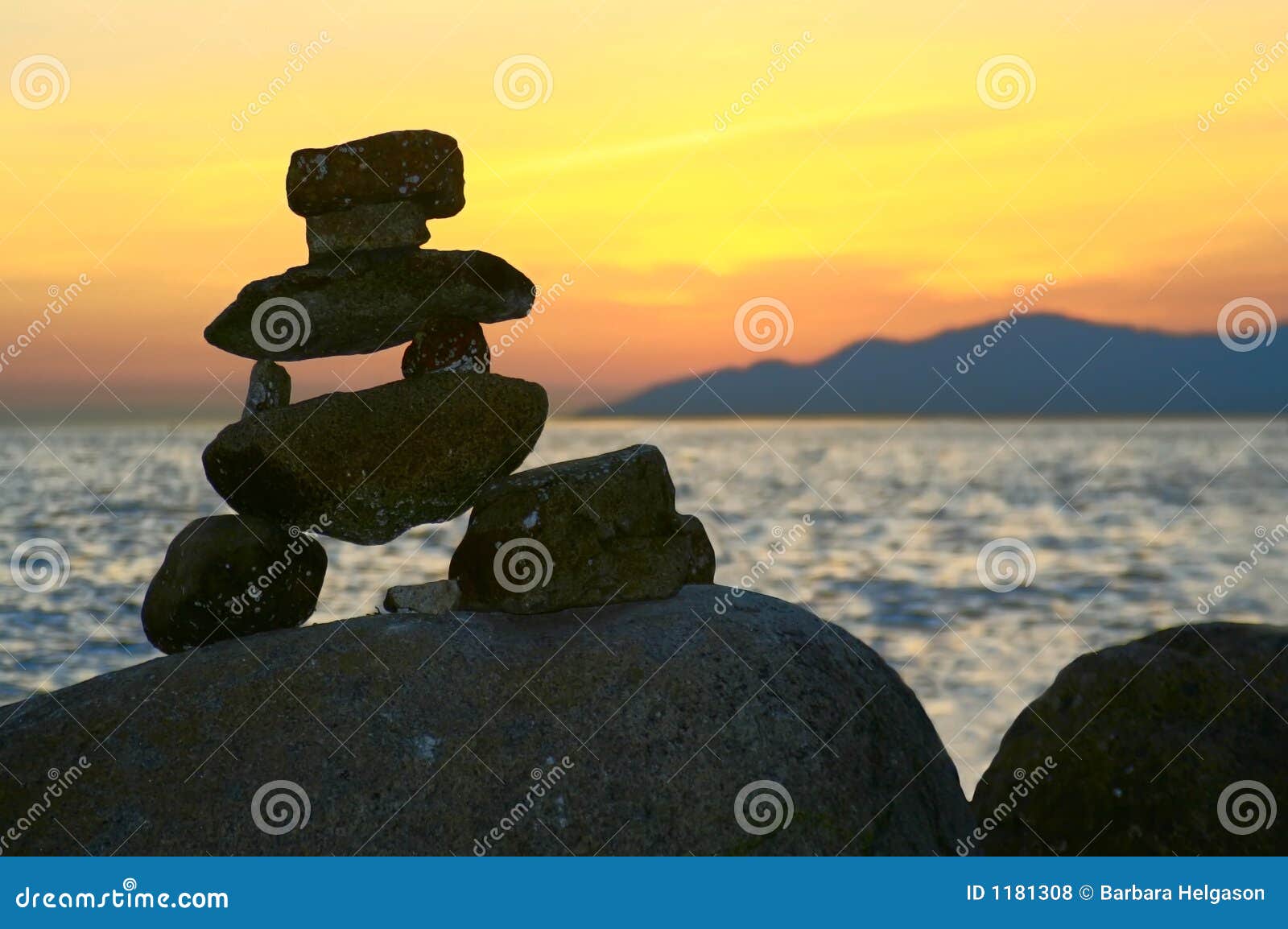 Inukshuk stock photo. Image of path, field, depth, culture - 1181308