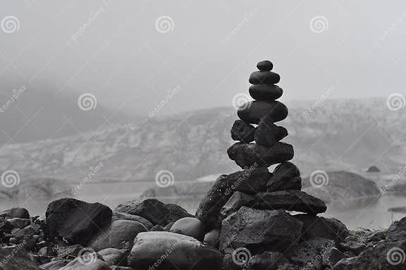 Inukshuk stock image. Image of inukshuk, stone, stack - 15894951