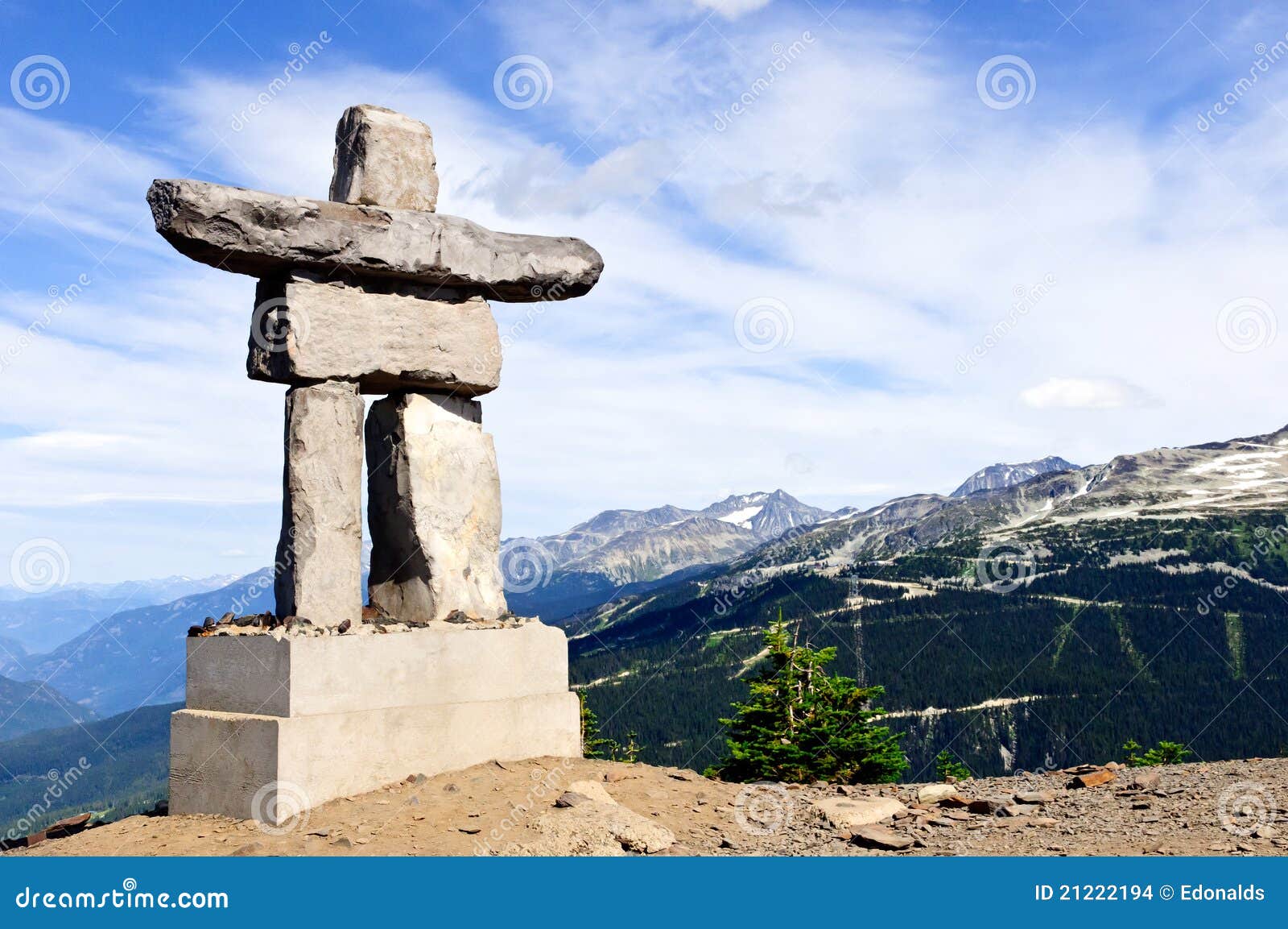Inukshuk stock photo. Image of runs, mountain, british - 21222194