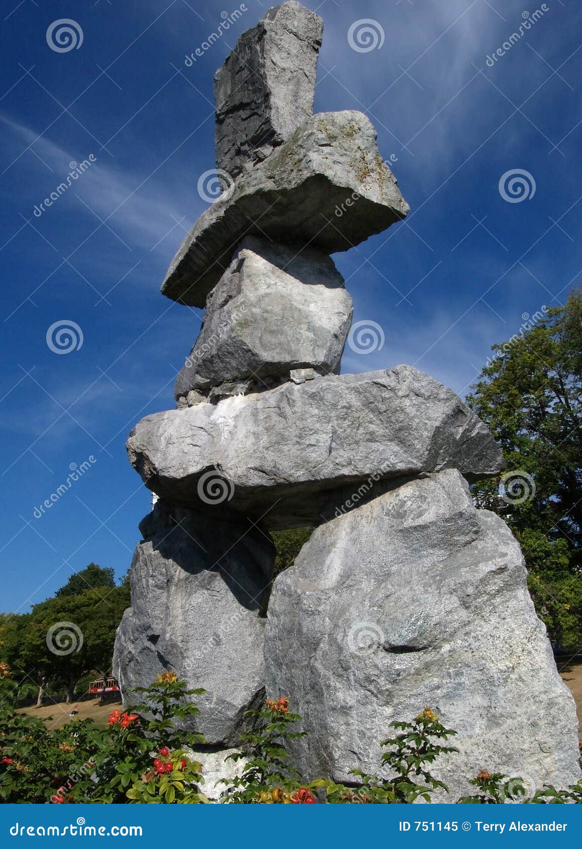Inukshuk stock image. Image of marker, traveller, travel - 751145