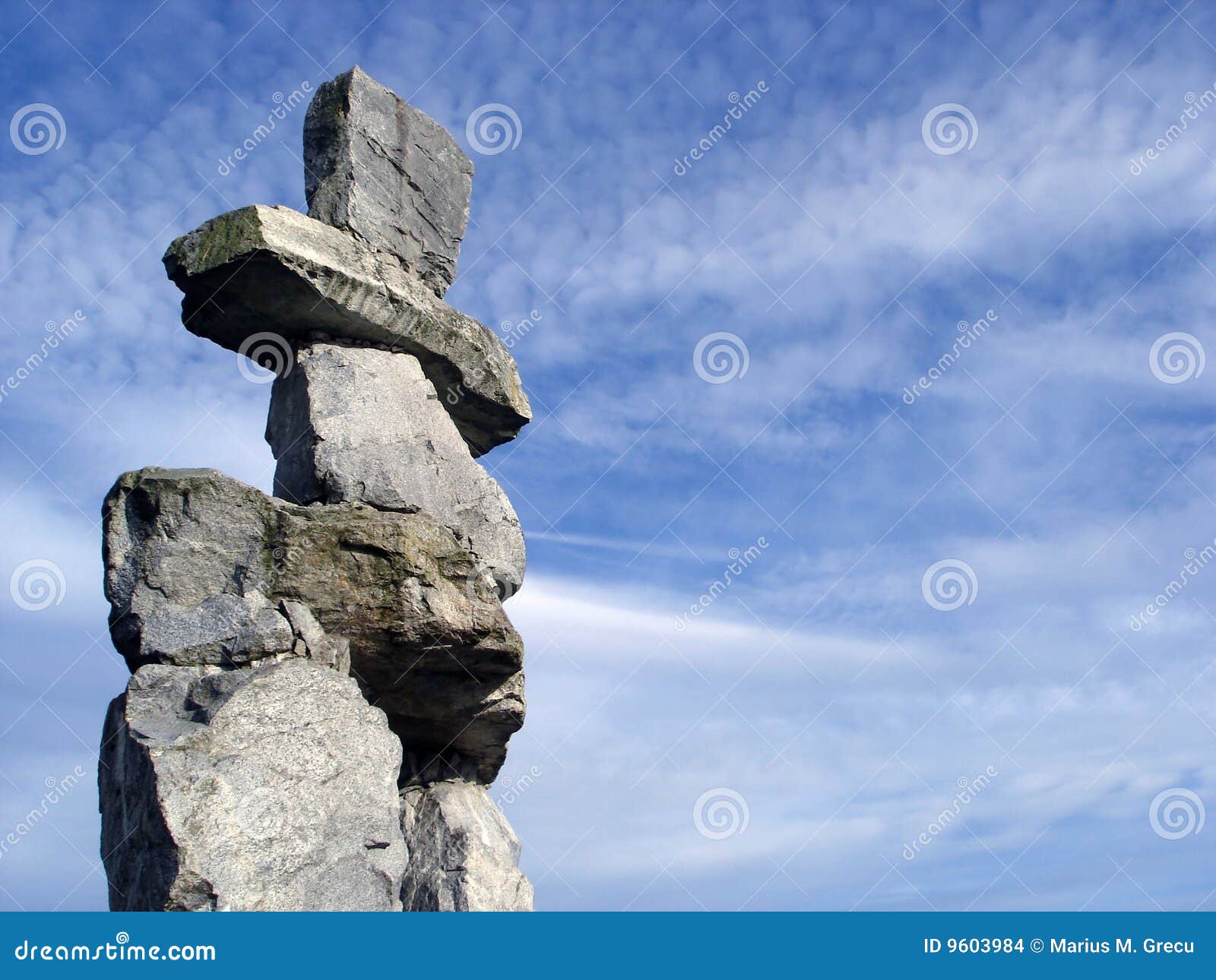 Inukshuk stock photo. Image of monument, space, native - 9603984