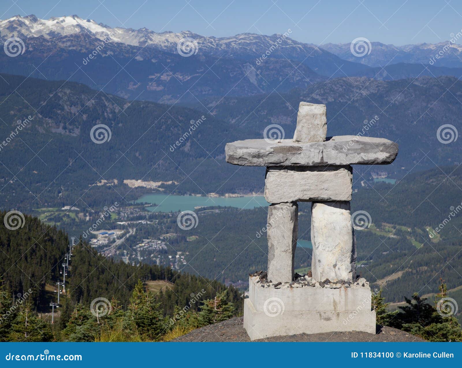 Inukshuk on Blackcomb Mountain Stock Photo - Image of vancouver ...