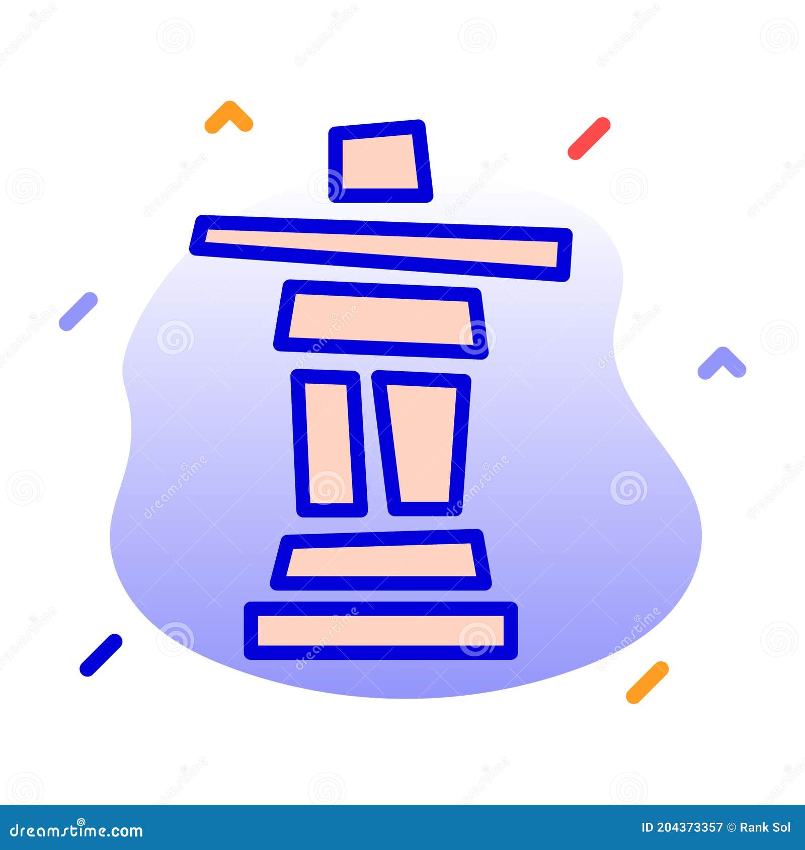 Inukshuk, Canada, Mountain, Rock Fully Editable Vector Icons Stock ...