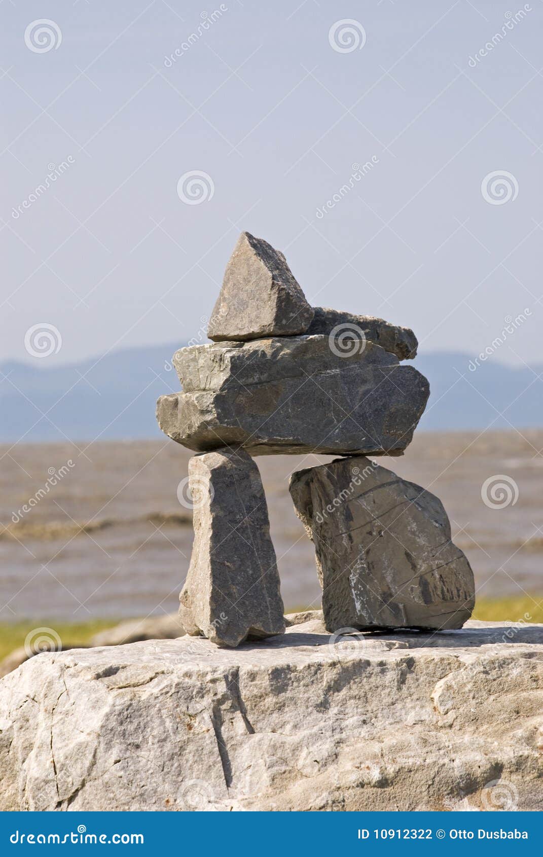 Inukshuk stone marker stock photo. Image of rock, sculpture - 10912322