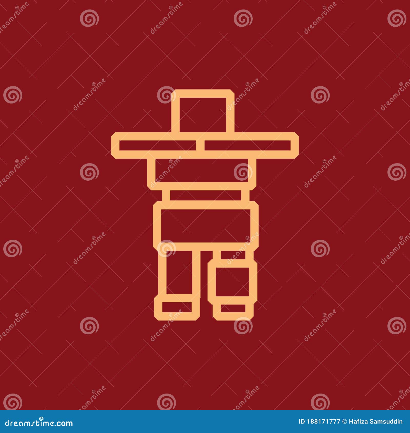 Inukshuk. Vector Illustration Decorative Design Stock Vector ...