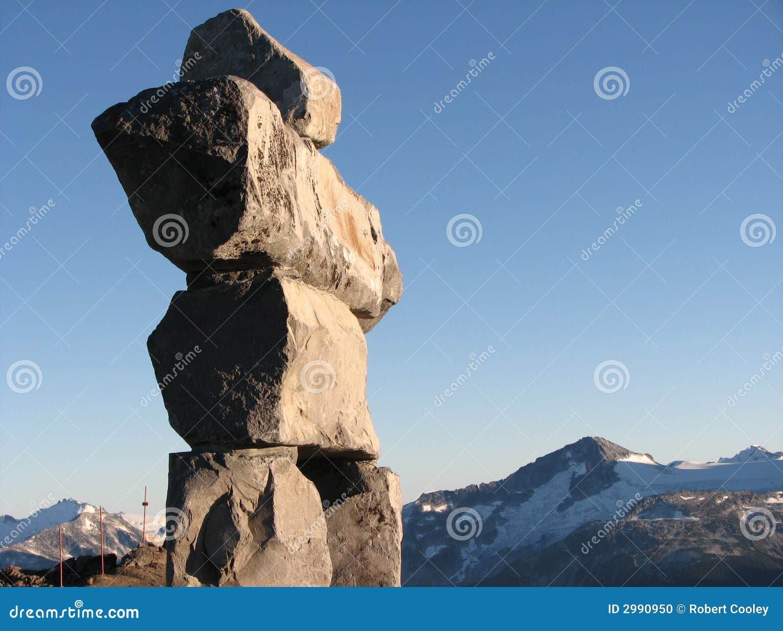 Inukshuk on Whistler Mountain Stock Photo - Image of inukshuk, inuit ...