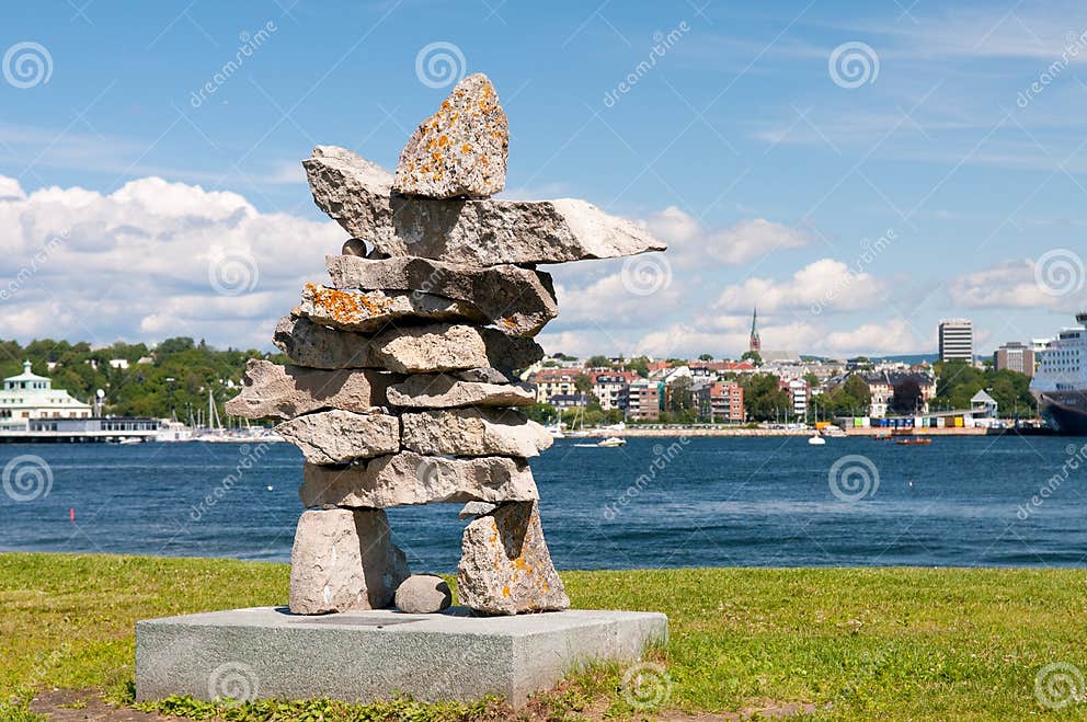 Inuksuk stock image. Image of rock, statue, indigenous - 21322711