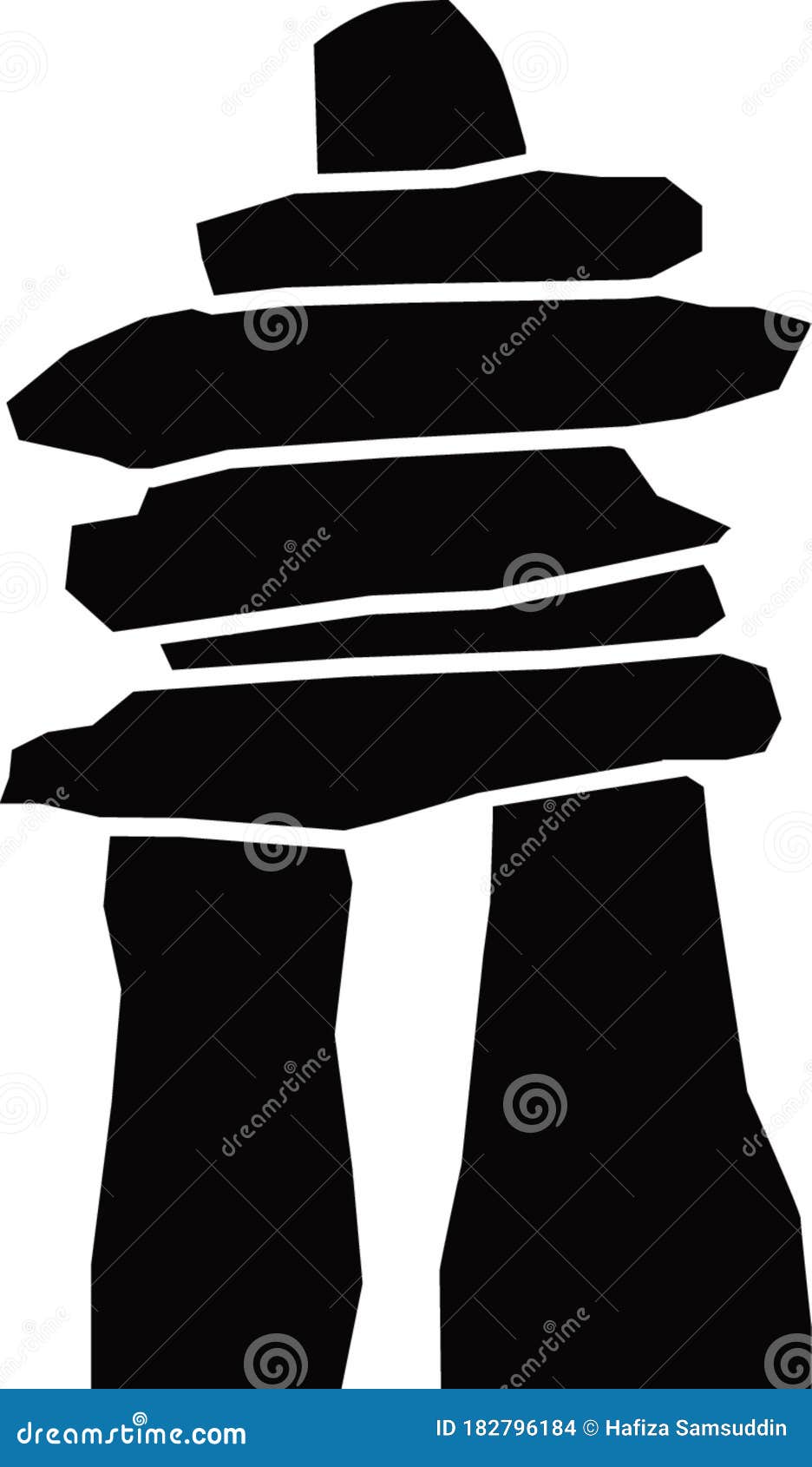 Inuksuk sculpture stock vector. Illustration of landmark - 182796184