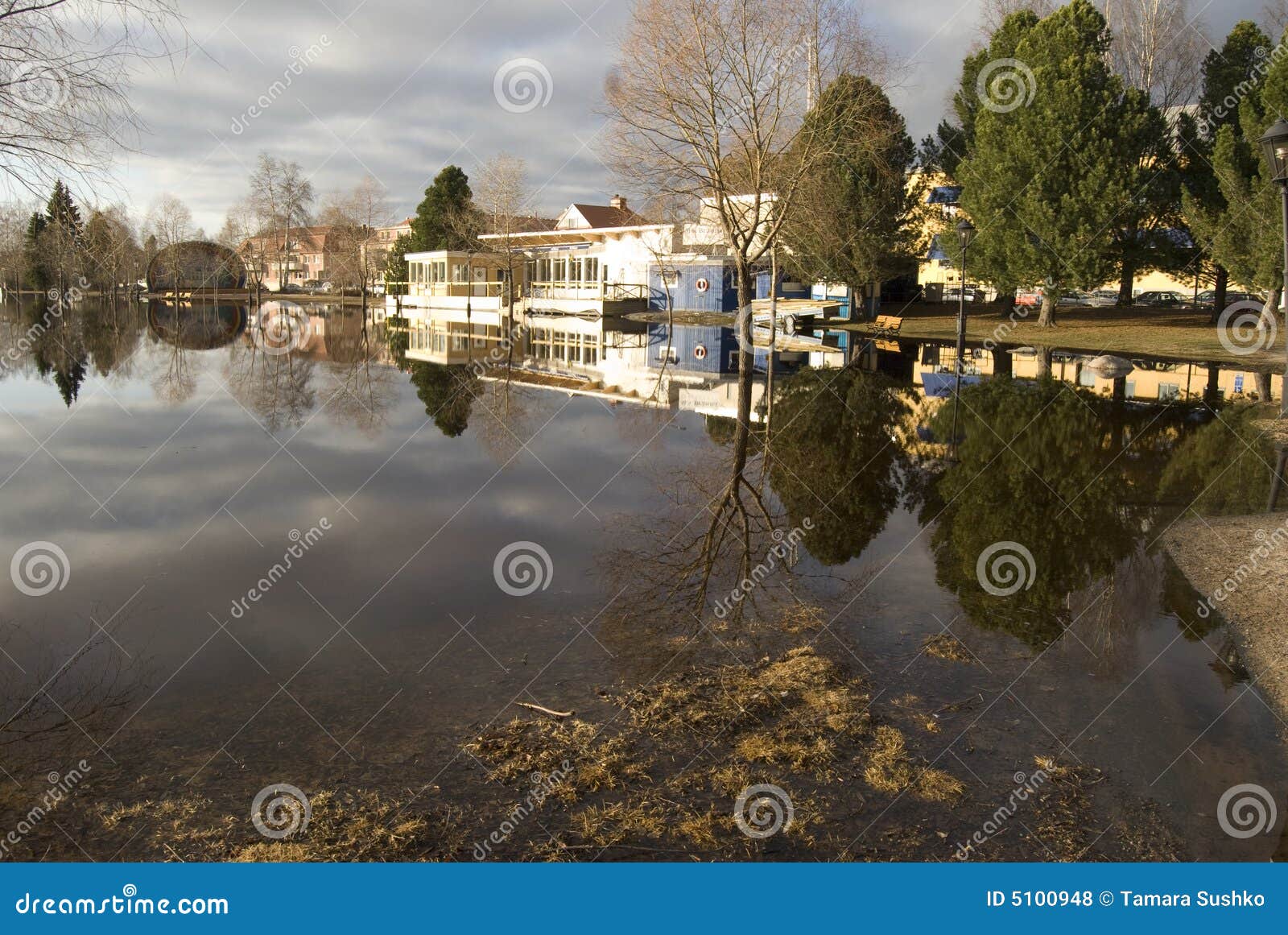 Inundation stock photo. Image of landscape, rendered, recreation - 5100948