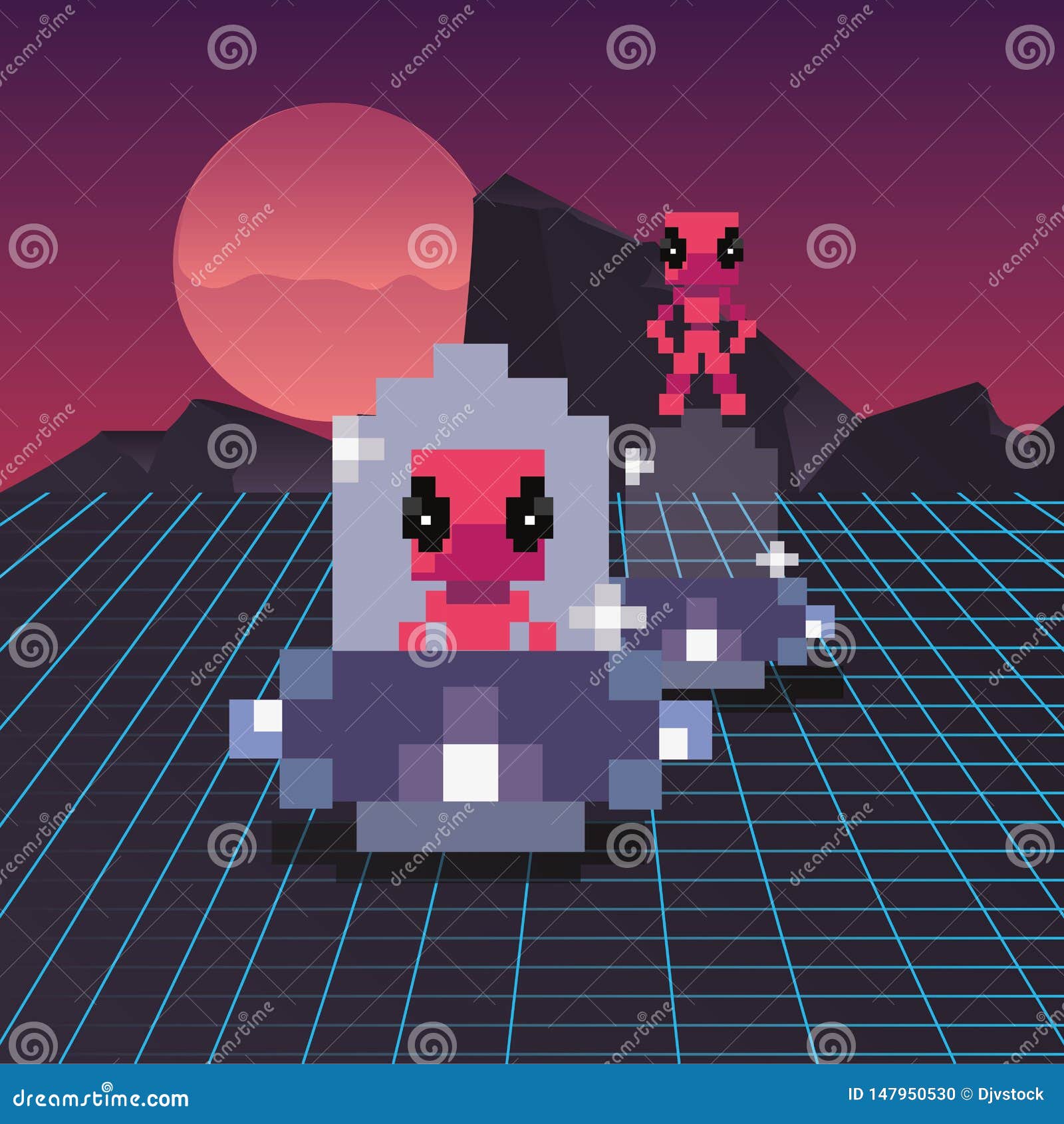 Invader video game retro stock illustration. Illustration of geek ...