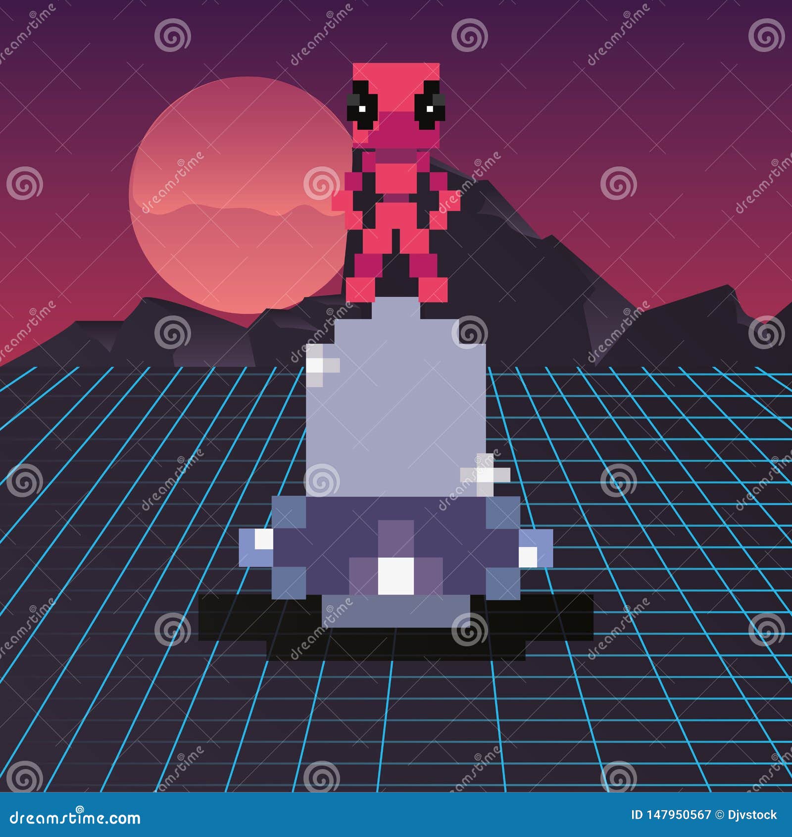 Invader video game retro stock illustration. Illustration of arcade ...