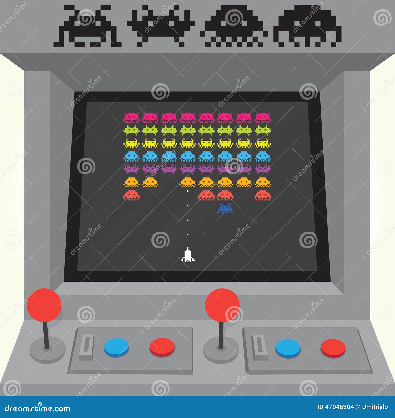 Invaders, Space Invaders! Red Alien Ship Editorial Photo ...