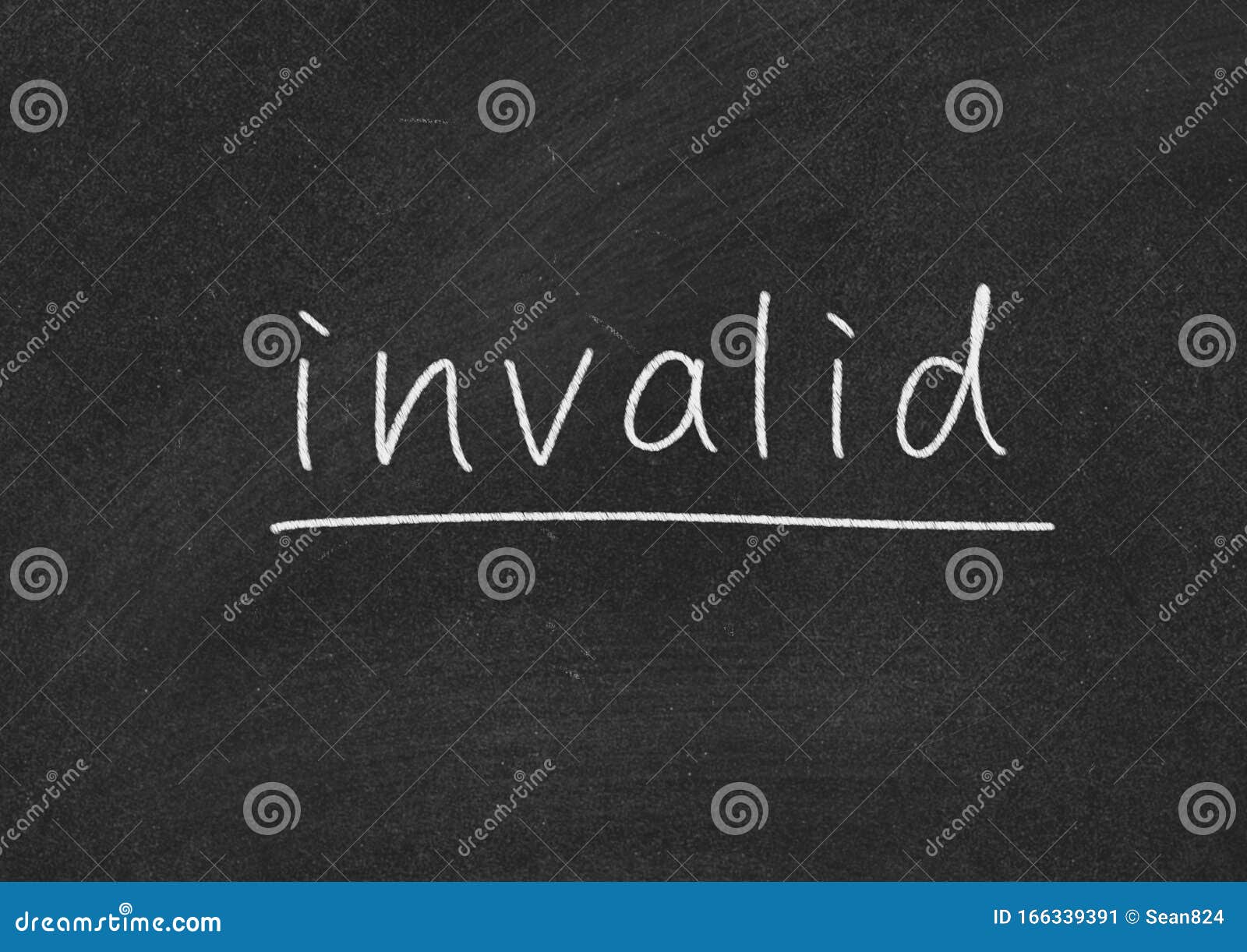 Invalid stock image. Image of concept, blackboard, chalk - 166339391