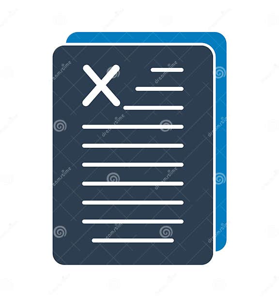 Invalid Document Icon. stock vector. Illustration of invalid - 172421645