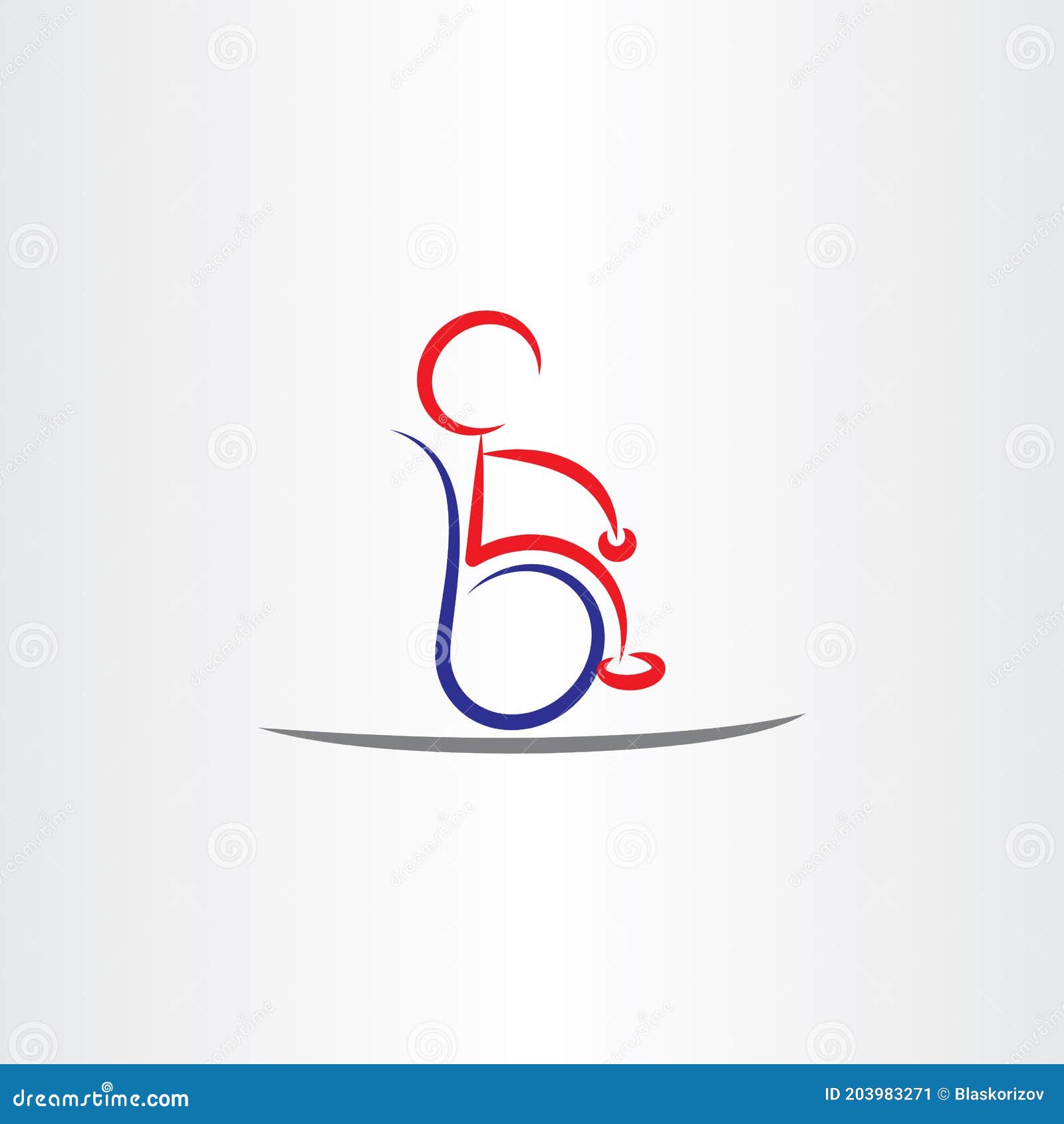 Invalid Handicapped Man Vector Icon Illustration Stock Vector ...