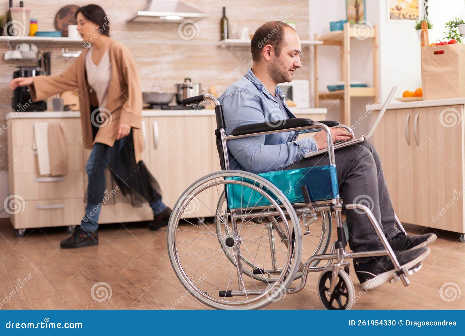 Invalid Man Working Remotely Stock Photo - Image of standing, research ...