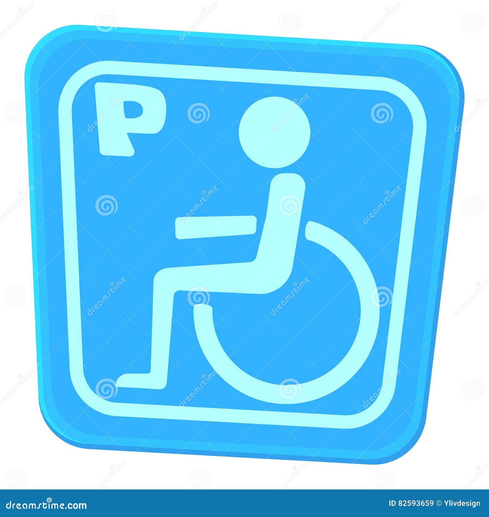 Invalid Parking Icon, Cartoon Style | CartoonDealer.com #82593659
