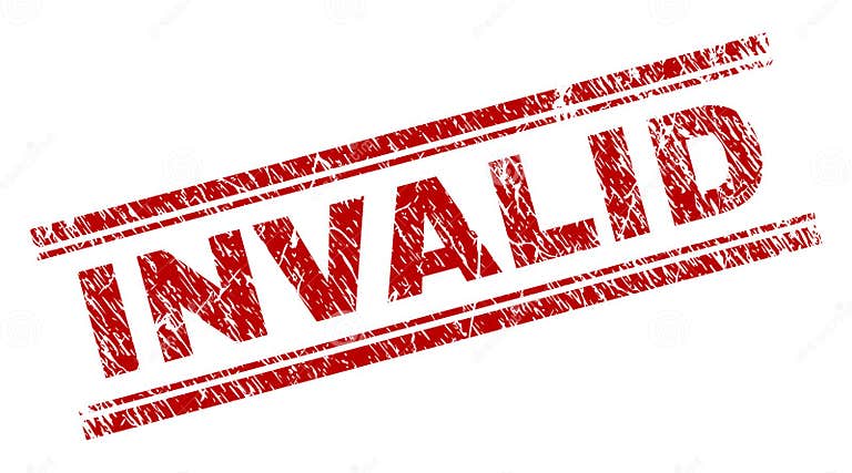 Scratched Textured INVALID Stamp Seal Stock Vector - Illustration of ...