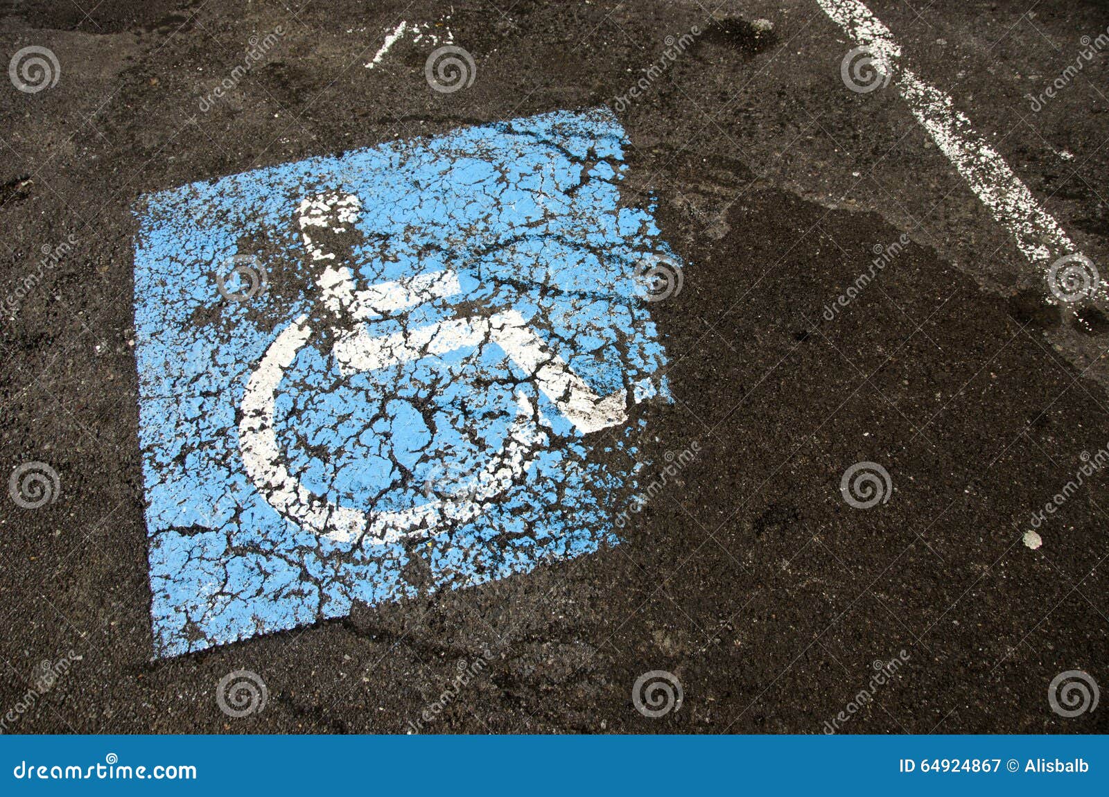 Invalid sign on asphalt stock image. Image of handicap - 64924867