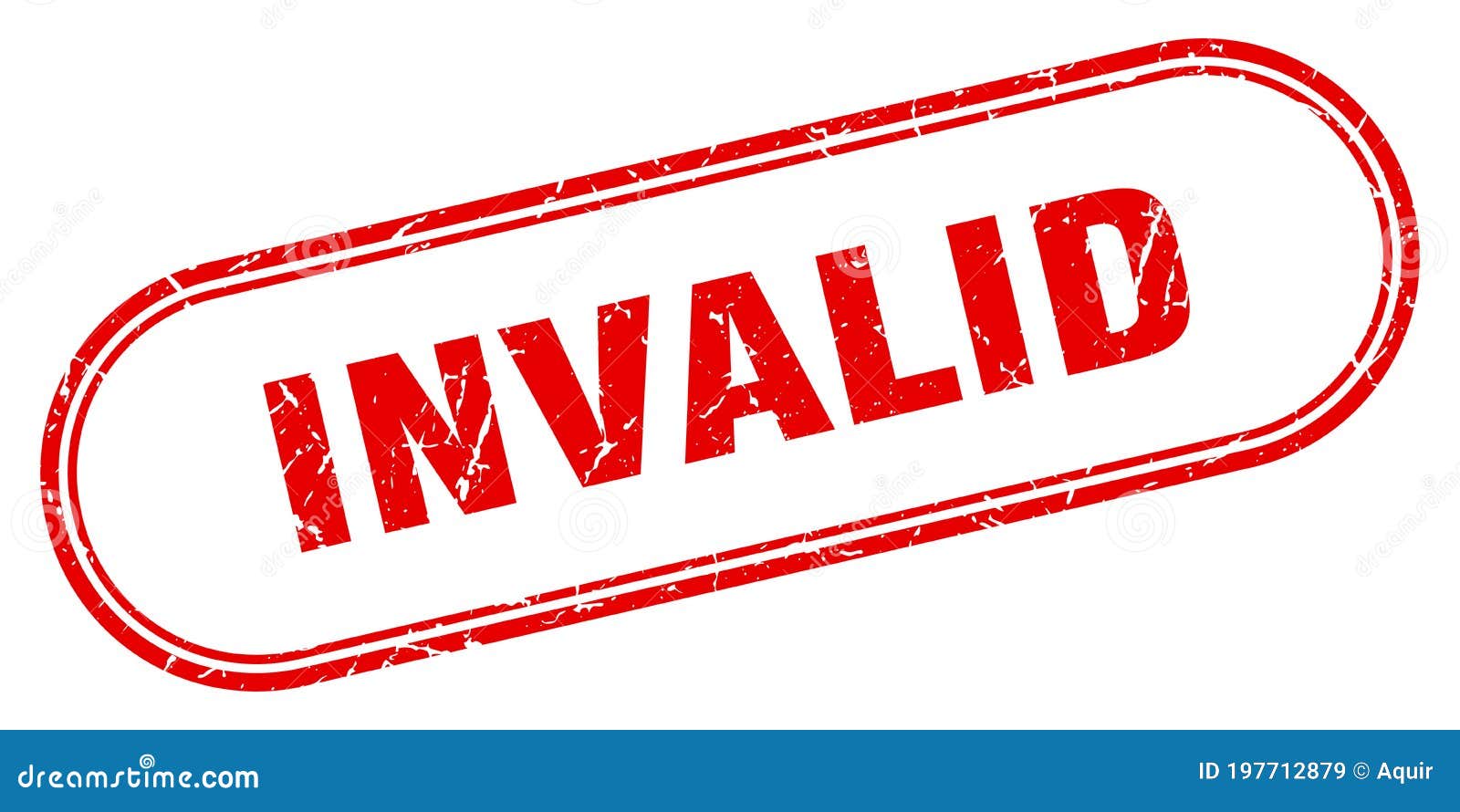 Invalid Stamp. Rounded Grunge Textured Sign. Label Stock Vector ...