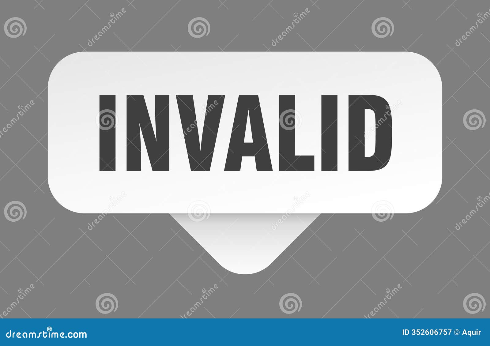 Invalid Sticker. Invalid Sign On Transparent Background Vector ...
