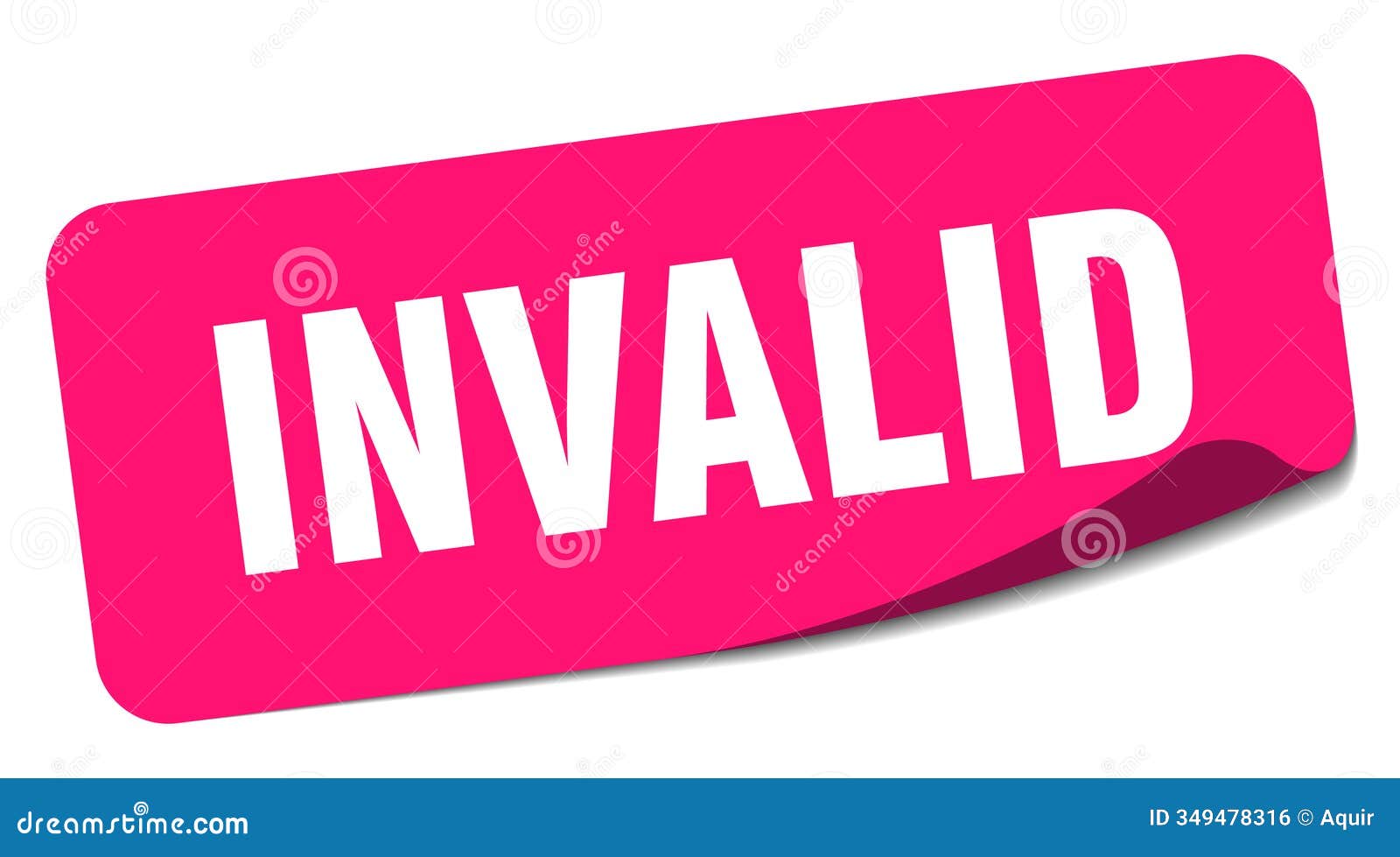 Invalid Sticker. Invalid Sign On Transparent Background Vector ...
