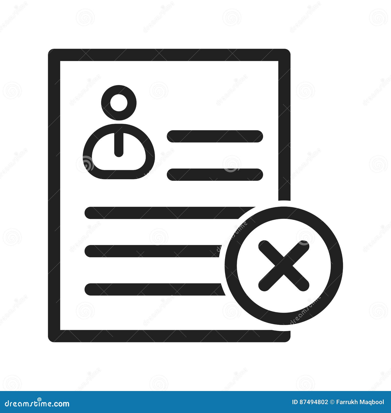 Invalid User Profile stock vector. Illustration of caution - 87494802