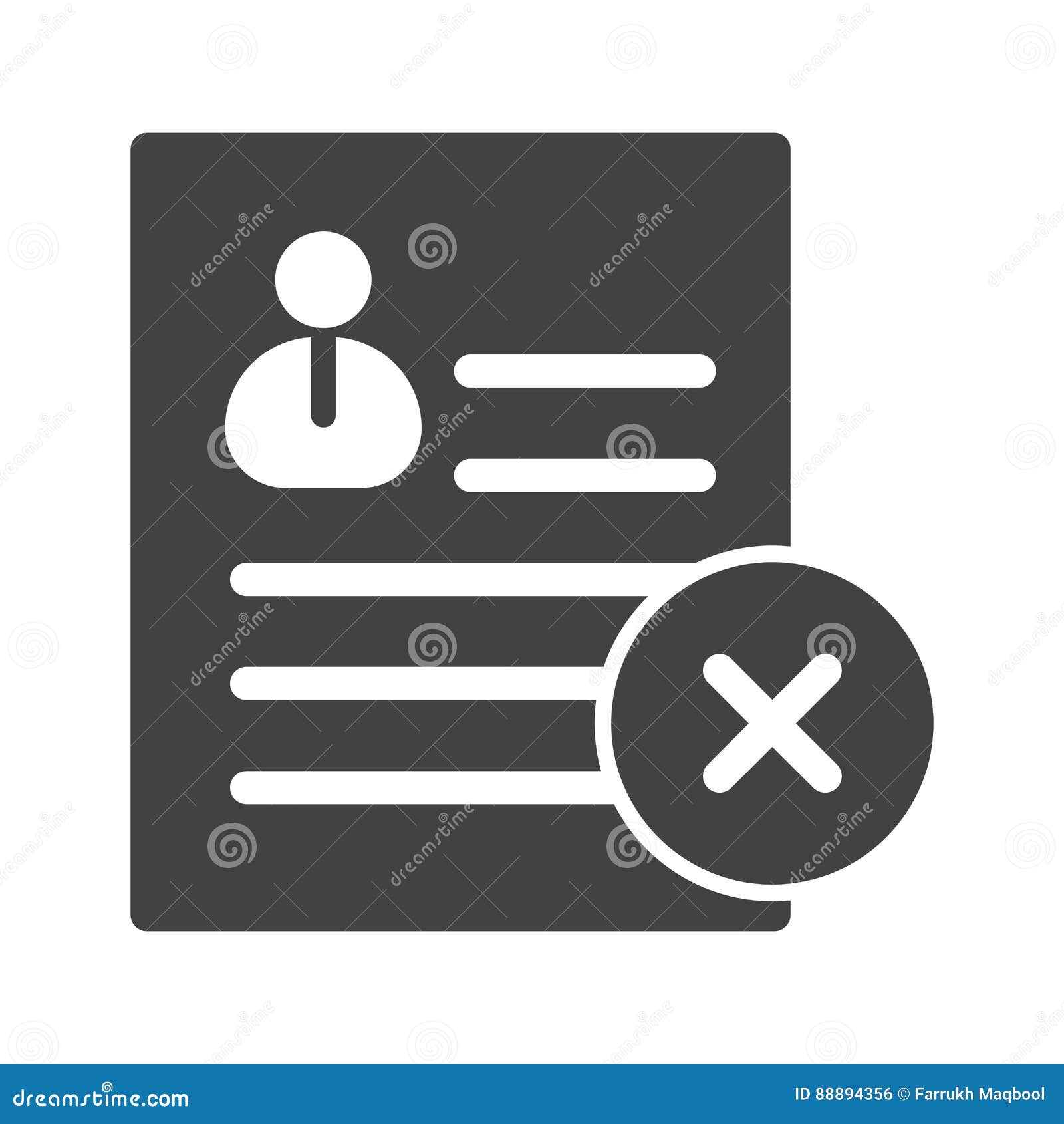 Invalid User Profile stock vector. Illustration of invalid - 88894356