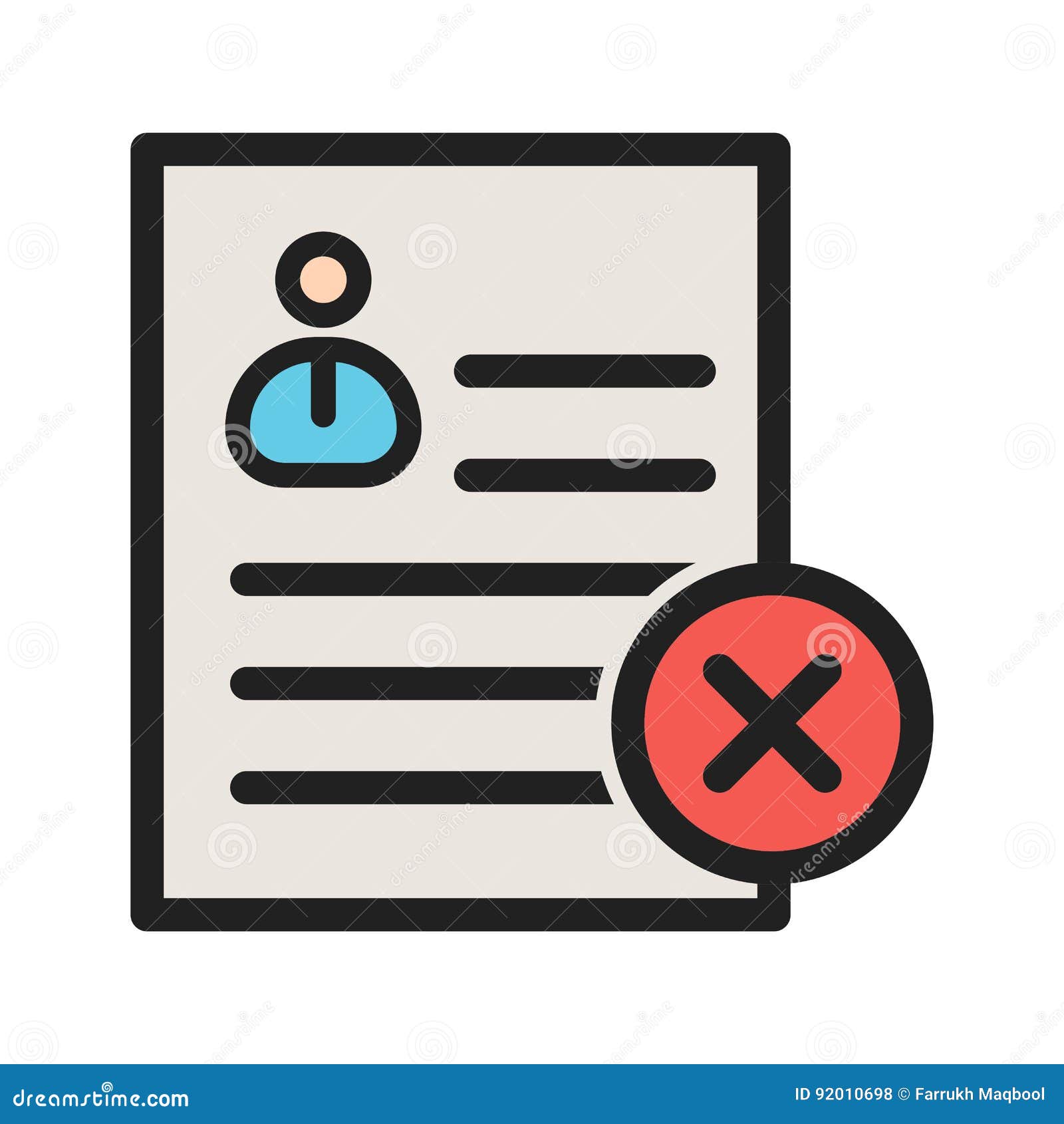 Invalid User Profile stock vector. Illustration of invalid - 92010698