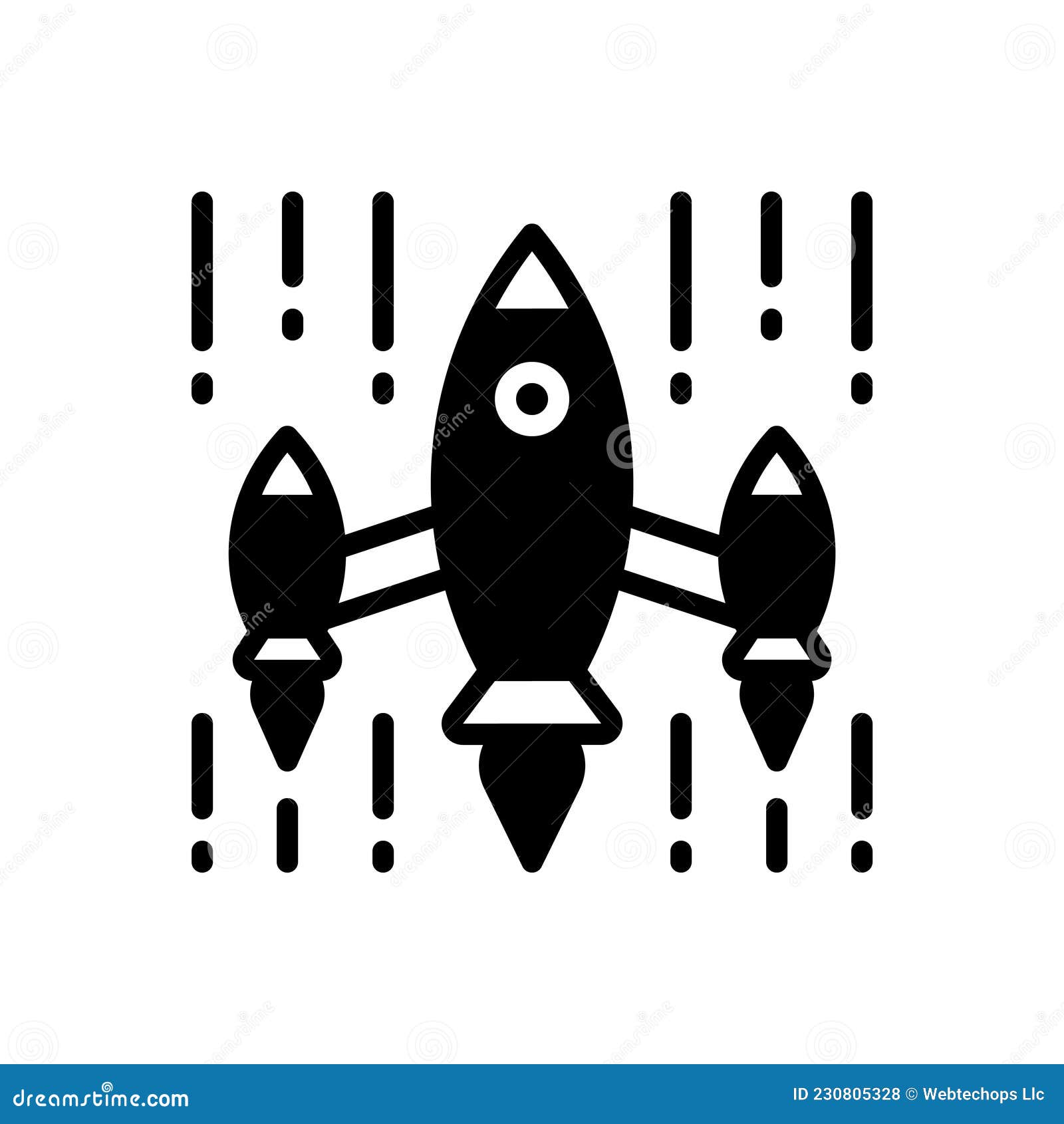 Black Solid Icon for Invasion, Attack and Aggression Stock Vector ...