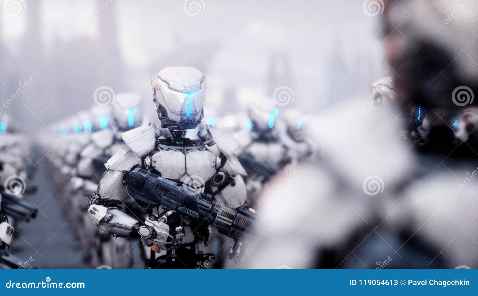 Invasion of Military Robots. Dramatic Apocalypse Super Realistic ...