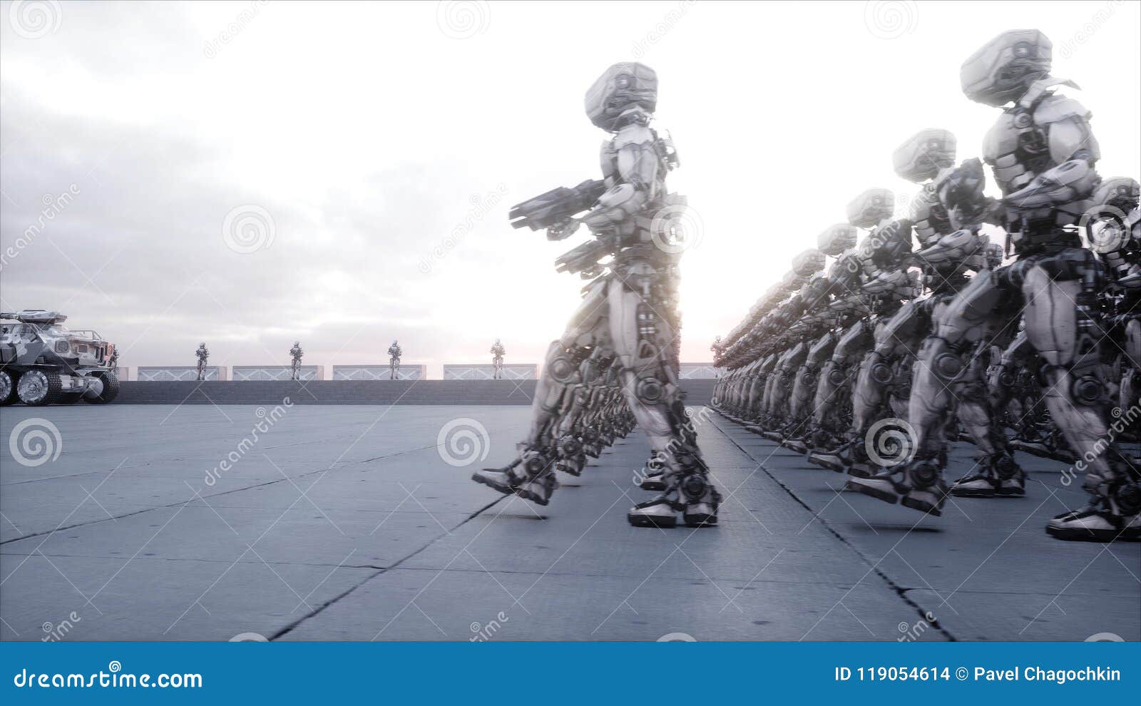 Invasion of Military Robots. Dramatic Apocalypse Super Realistic ...