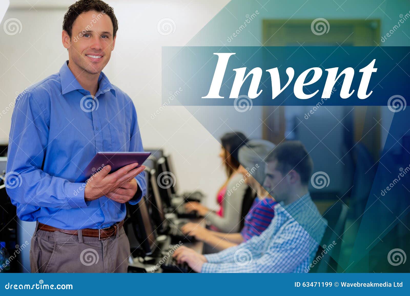 Word Invent On Keyboard Background Stock Photo | CartoonDealer.com ...