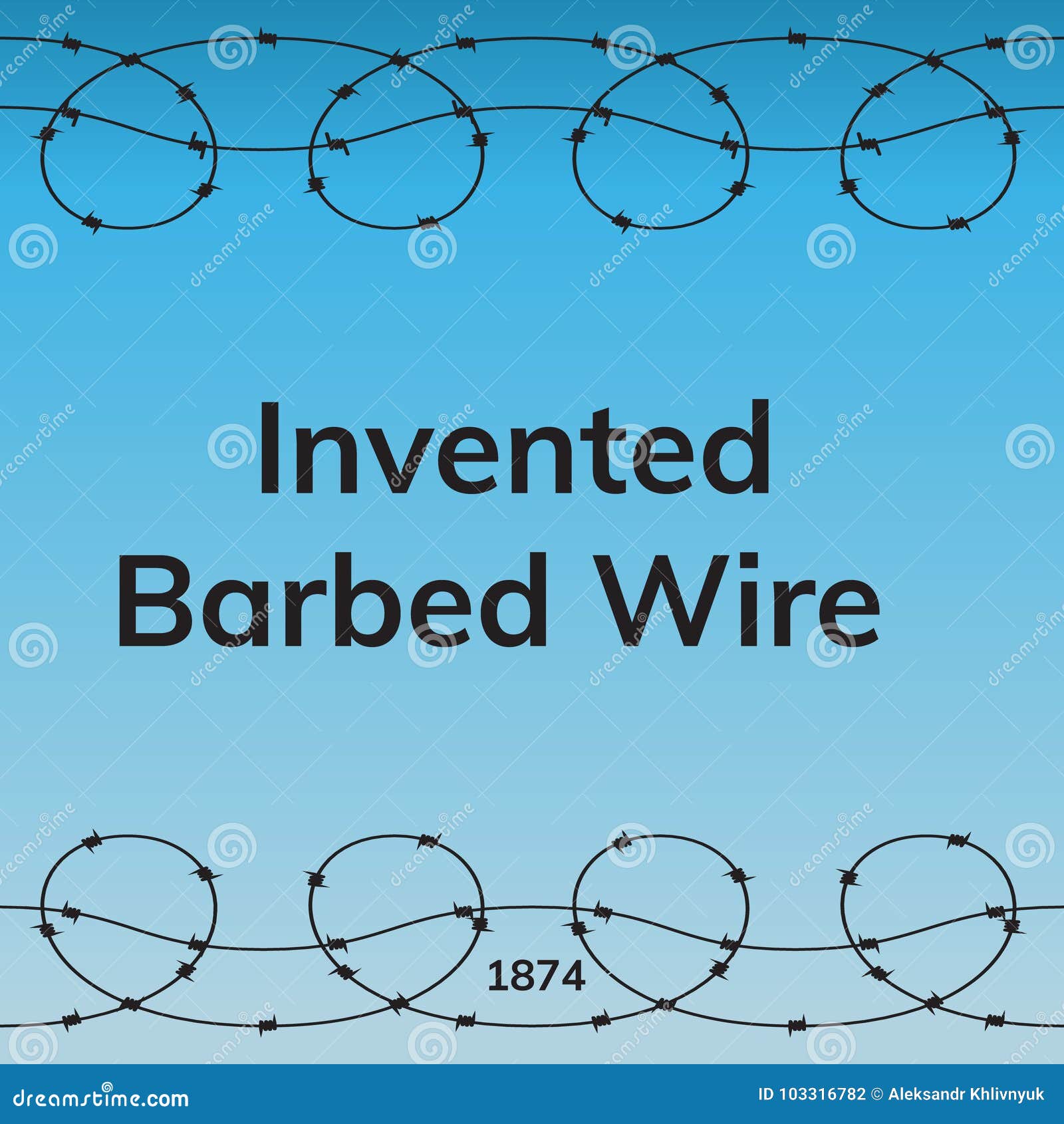 Invented Barbed Wire Stock Illustration Illustration Of Border 103316782