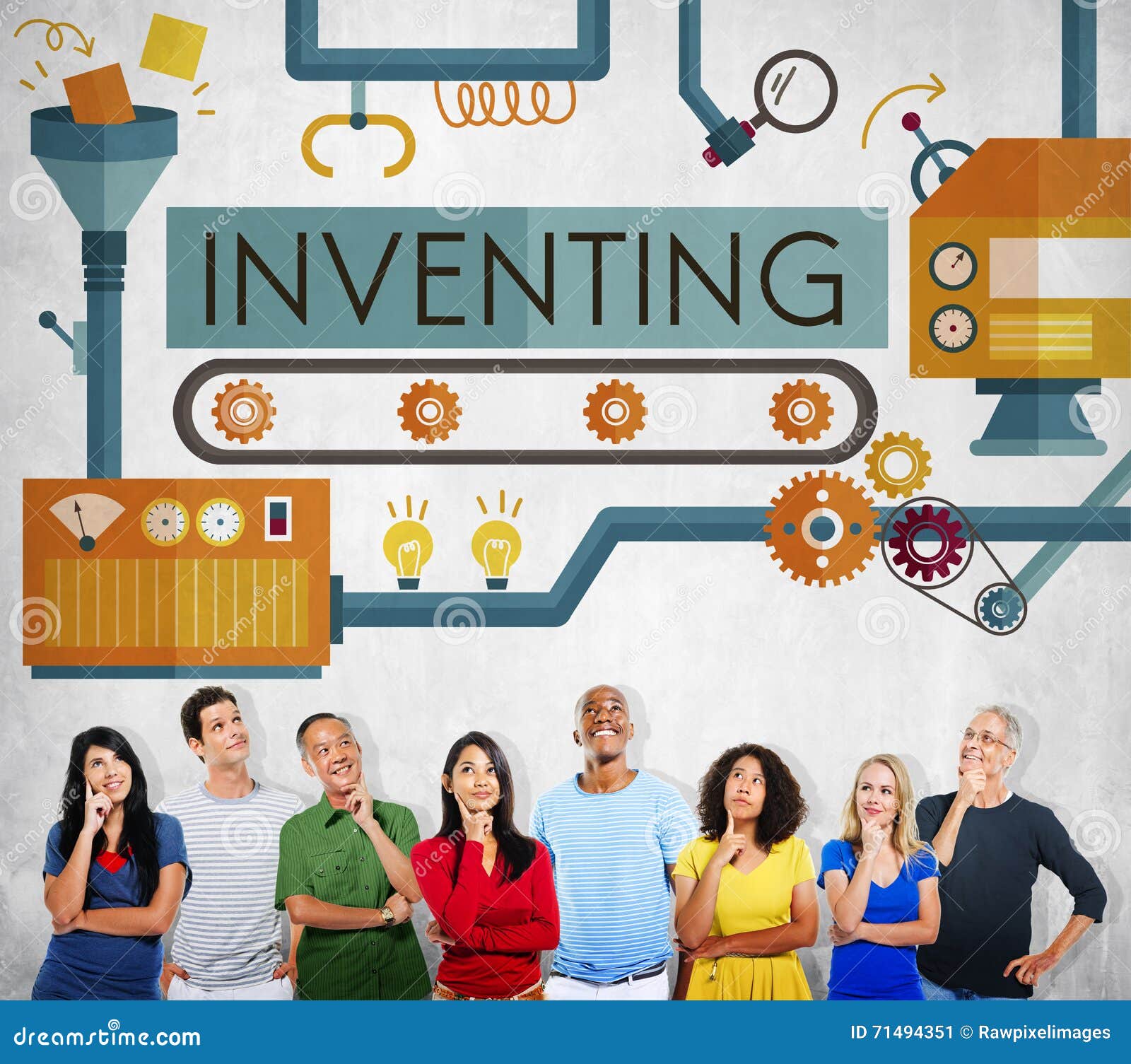 Inventing Innovation Create Creative Process Concept Stock Image ...