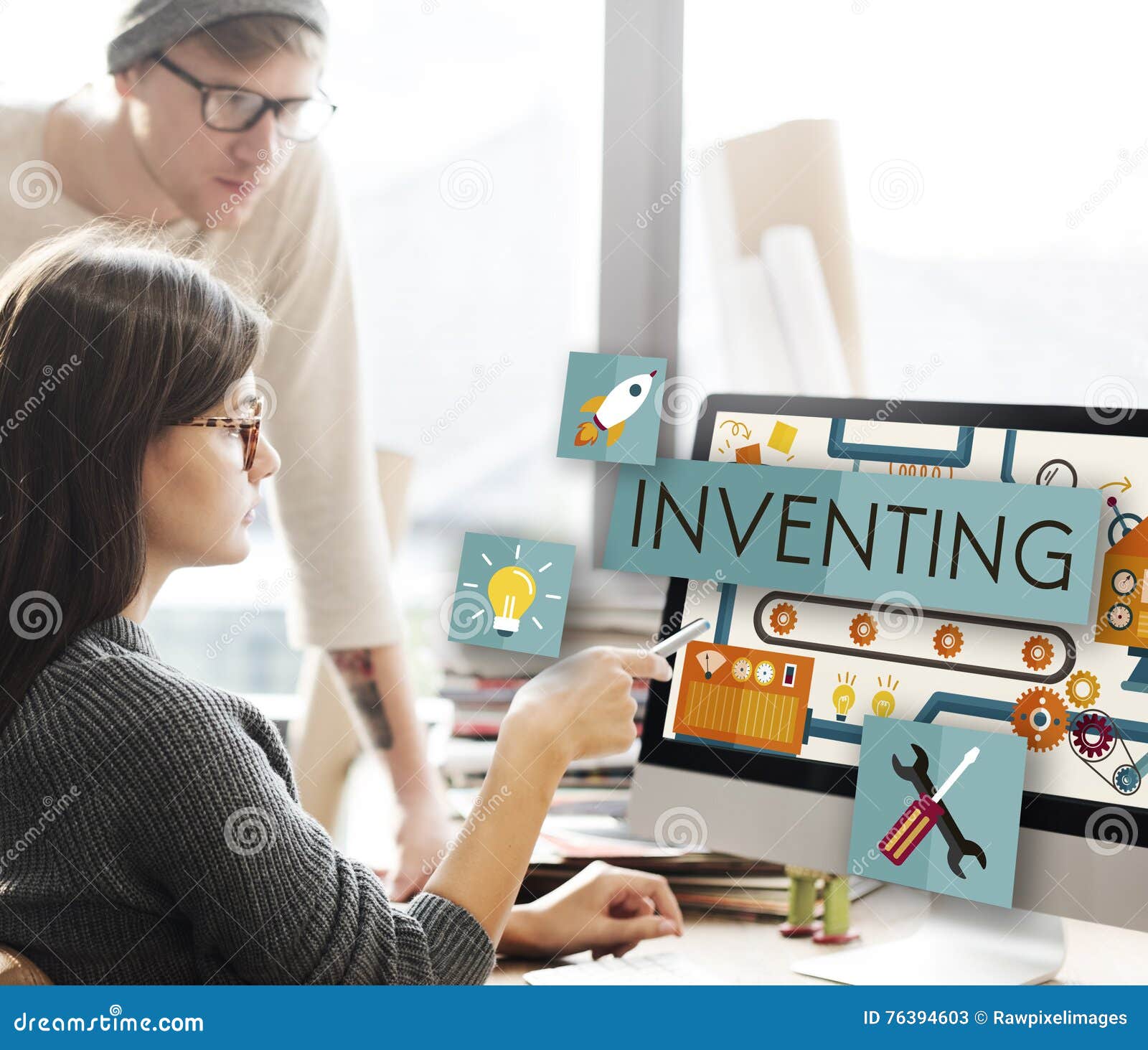 Inventing Innovation Create Creative Process Concept Stock Image ...