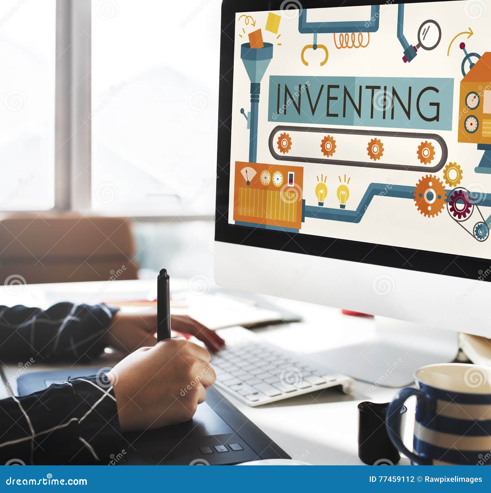 Inventing Innovation Create Creative Process Concept Stock Photo ...