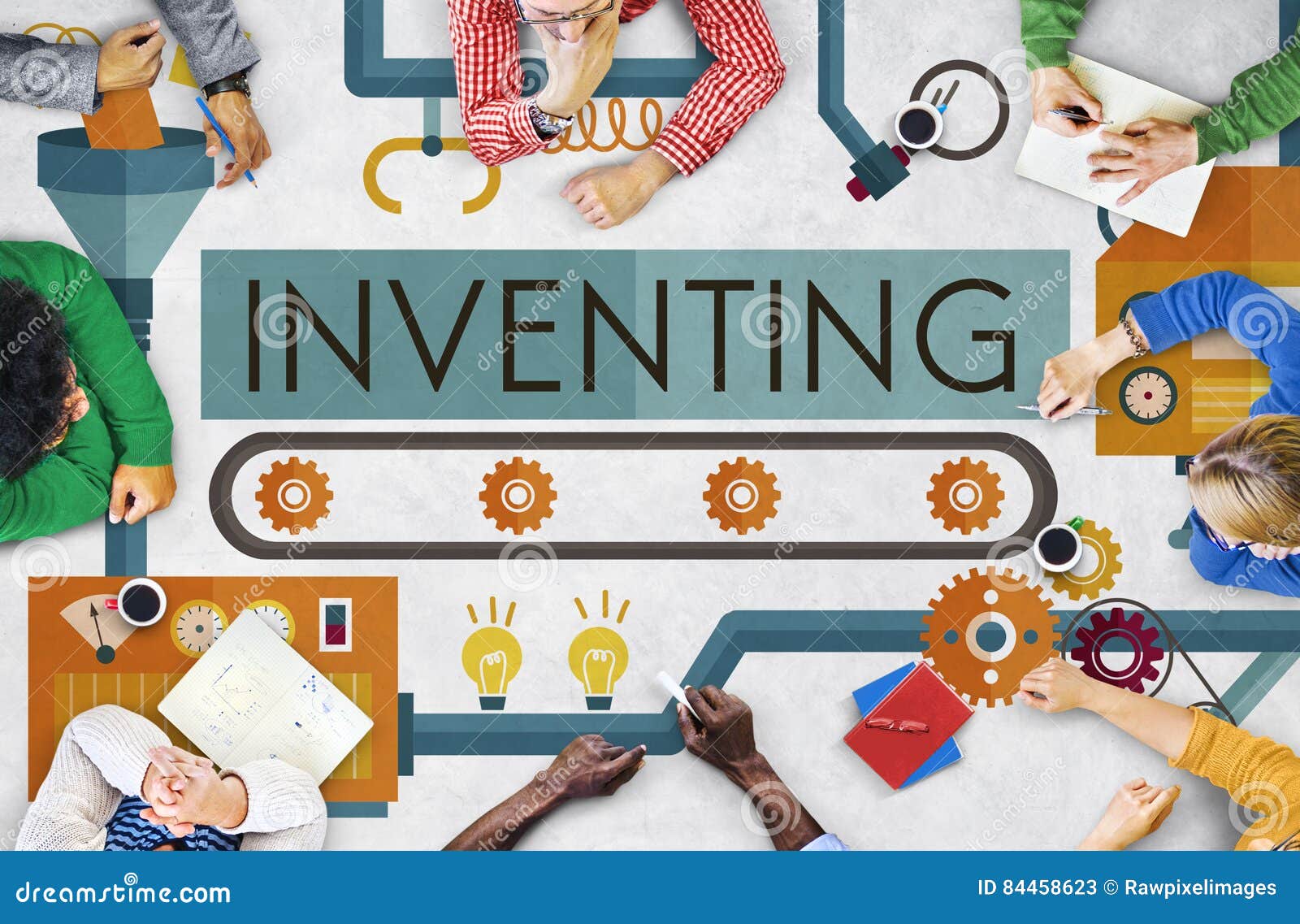 Inventing Innovation Create Creative Process Concept Stock Image ...